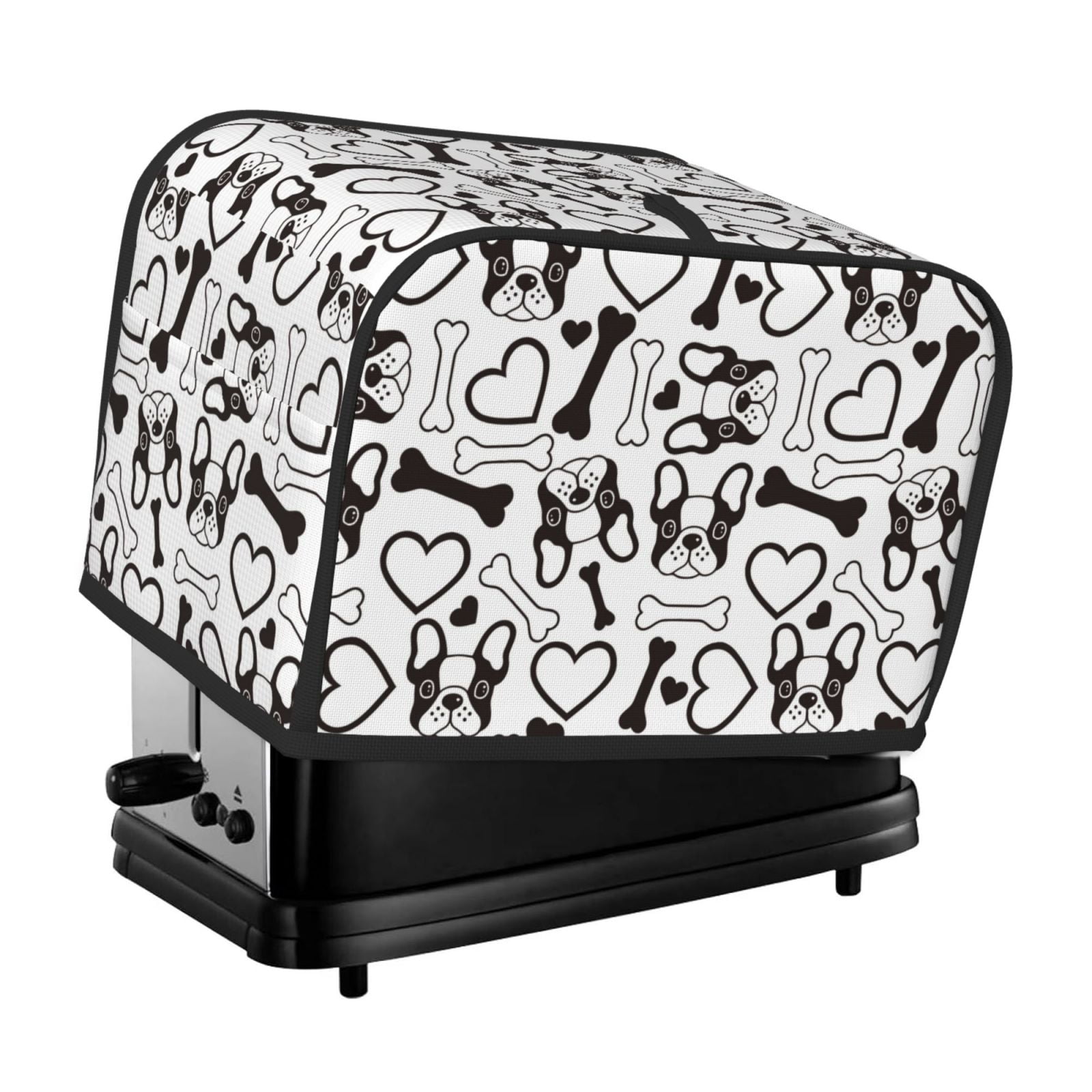 Toaster Covers 2 Slice, Cute French Bulldog Black White Waterproof ...