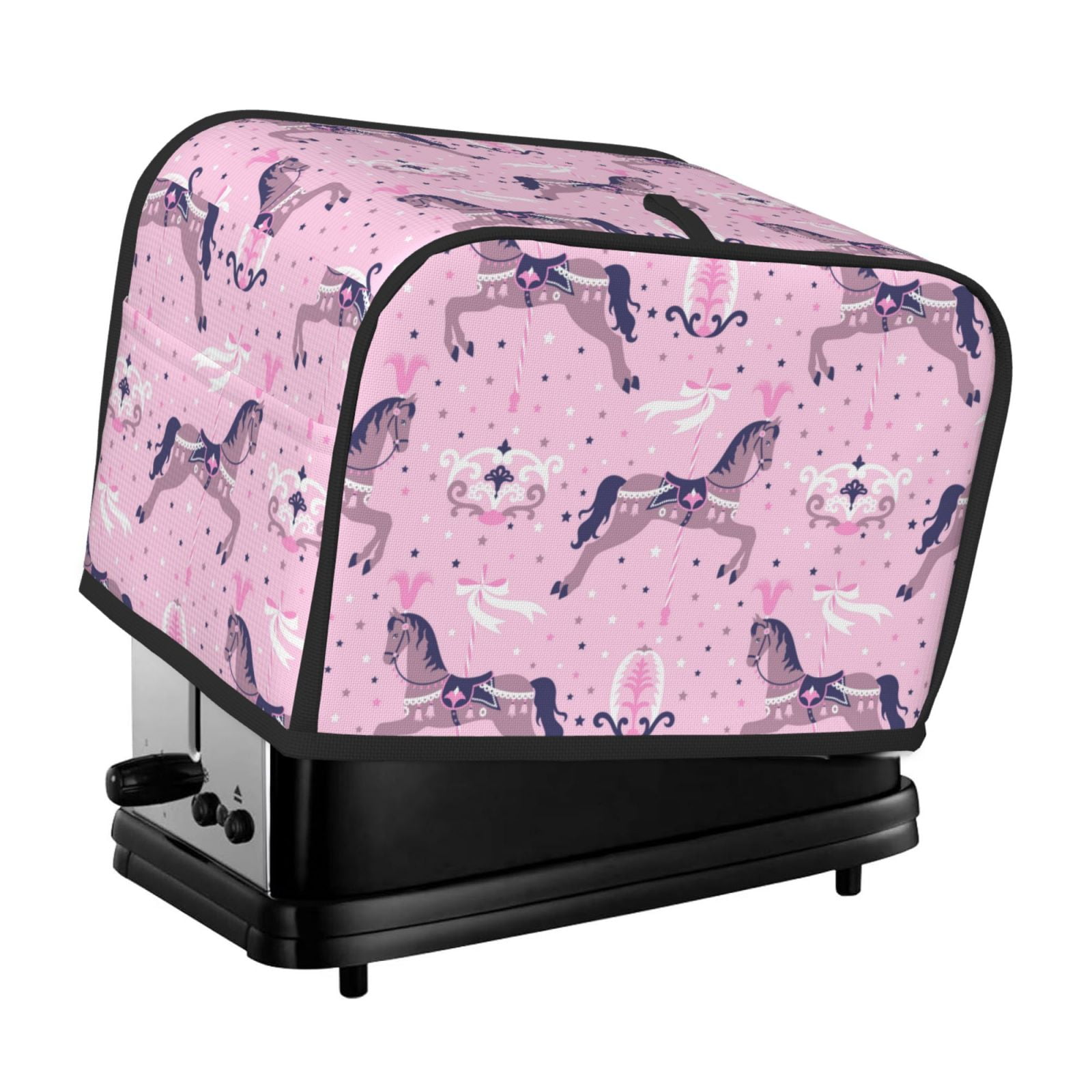 Toaster Covers 2 Slice, Exotic Cute Horse Star Pink Waterproof Bread ...