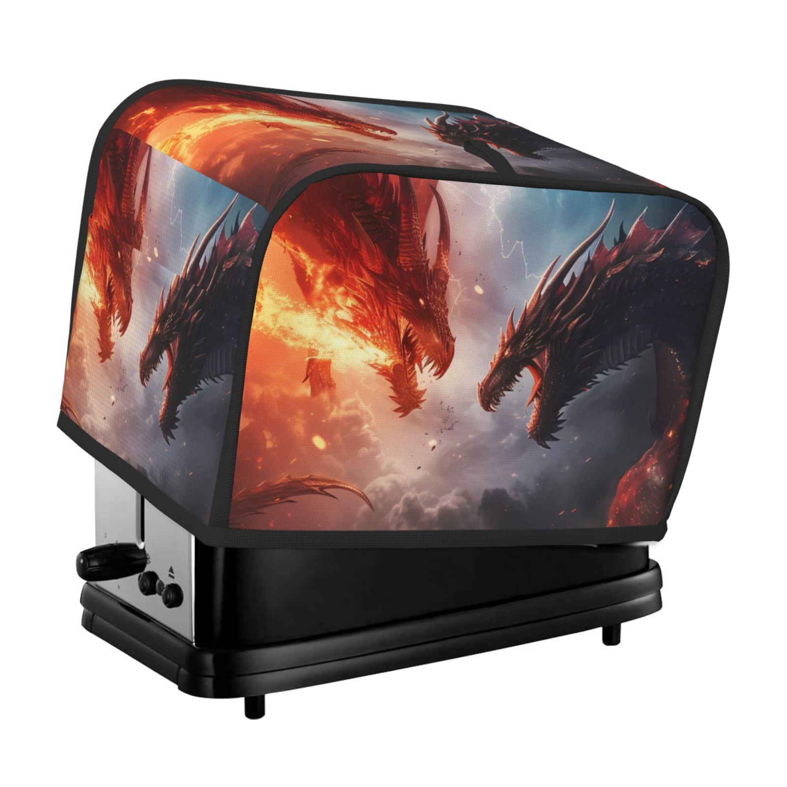 Toaster Covers 2 Slice, Fire Sky Dragon Waterproof Bread Machine Cover ...