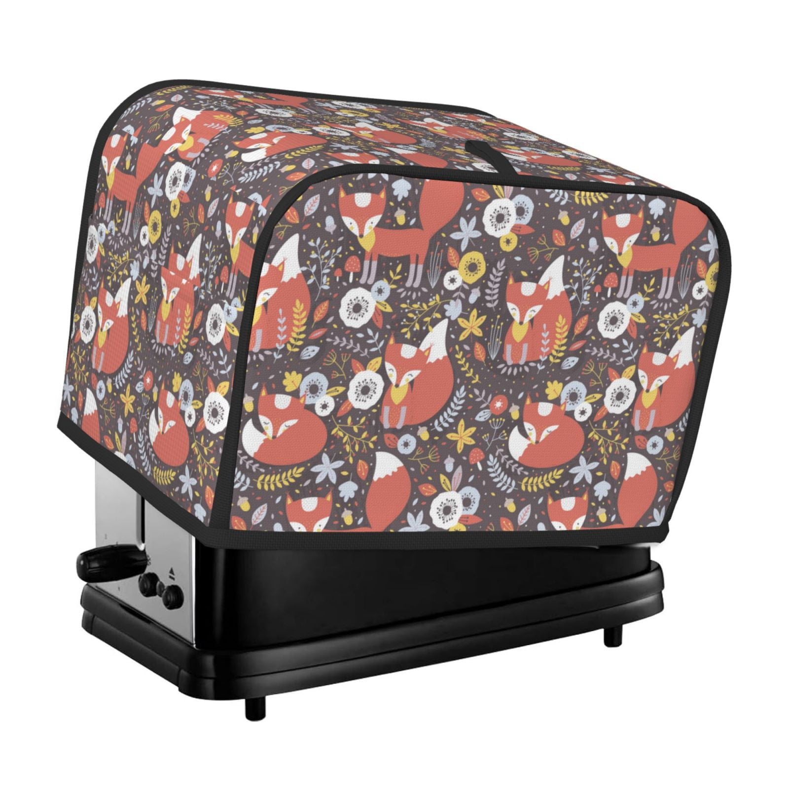 Toaster Covers 2 Slice, Foxes Waterproof Bread Machine Cover Fits for ...