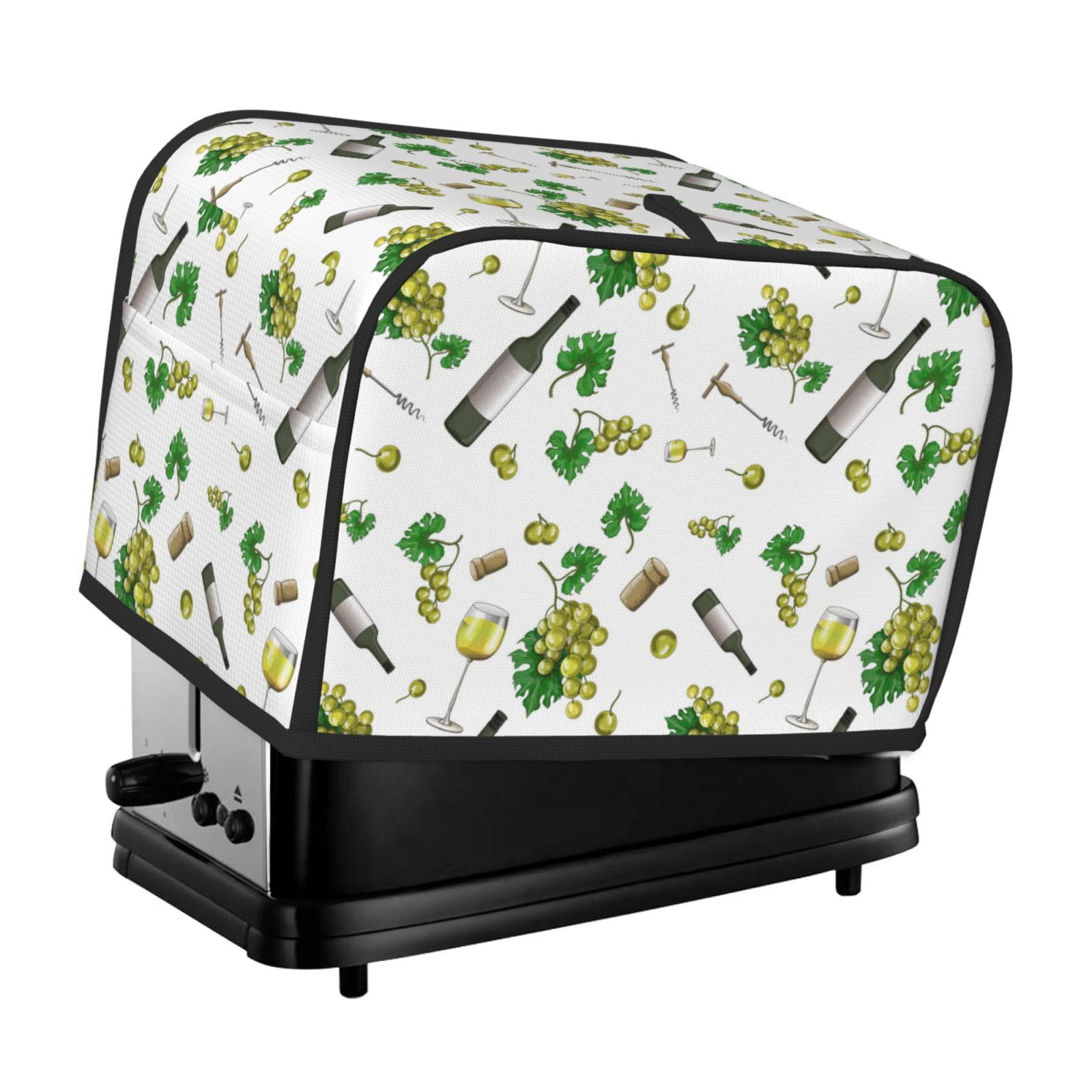 Toaster Covers 2 Slice, Grape wine glass Waterproof Bread Machine Cover ...