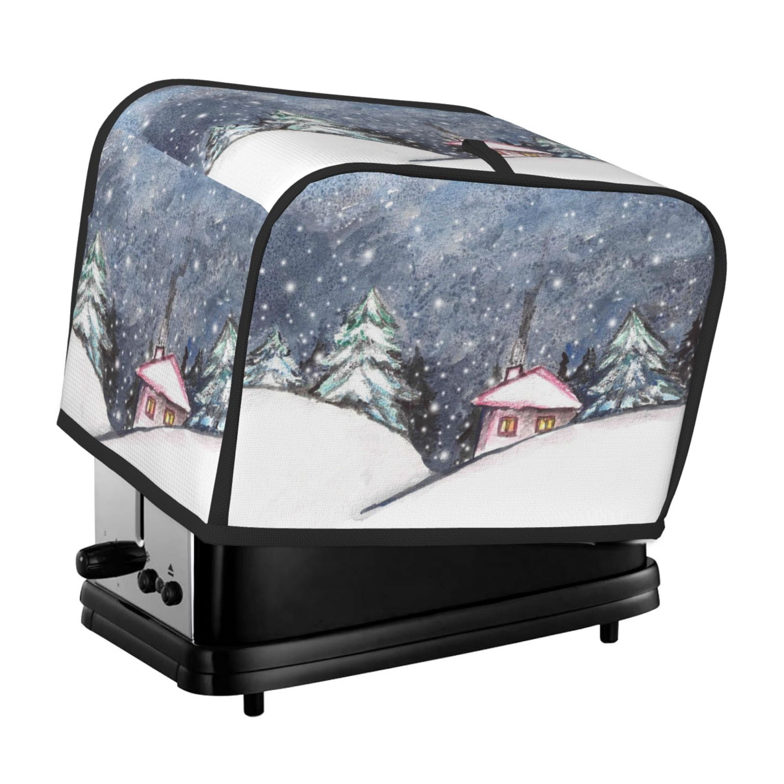Toaster Covers 2 Slice, Watercolor Winter Landscape Waterproof Bread ...