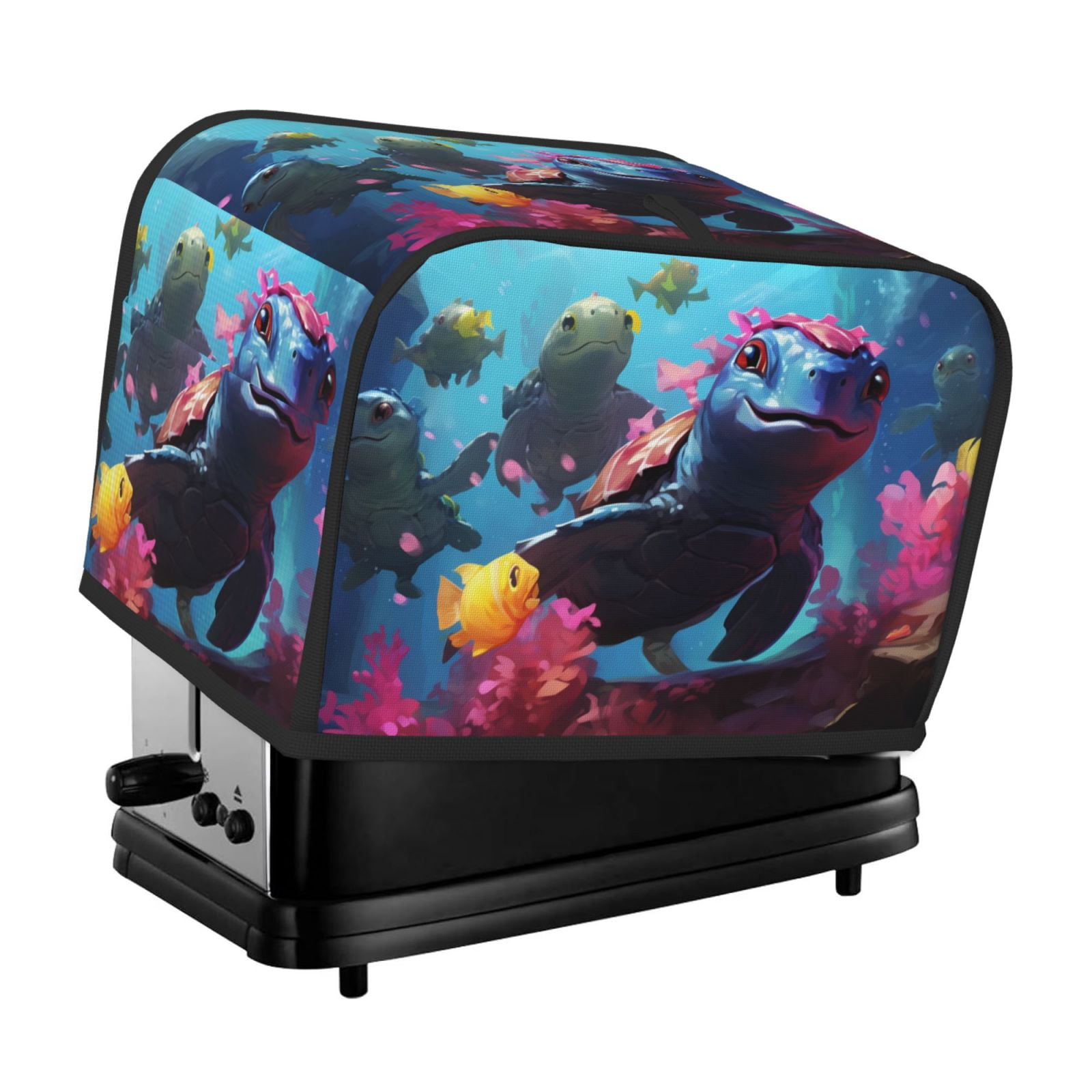 Toaster Covers 2 Slice, Lively Cute Turtle Waterproof Bread Machine ...