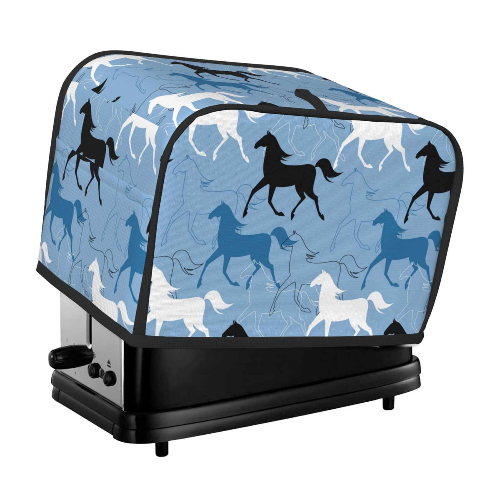 Toaster Covers 2 Slice, Minimalist Line Horse Black White Waterproof ...