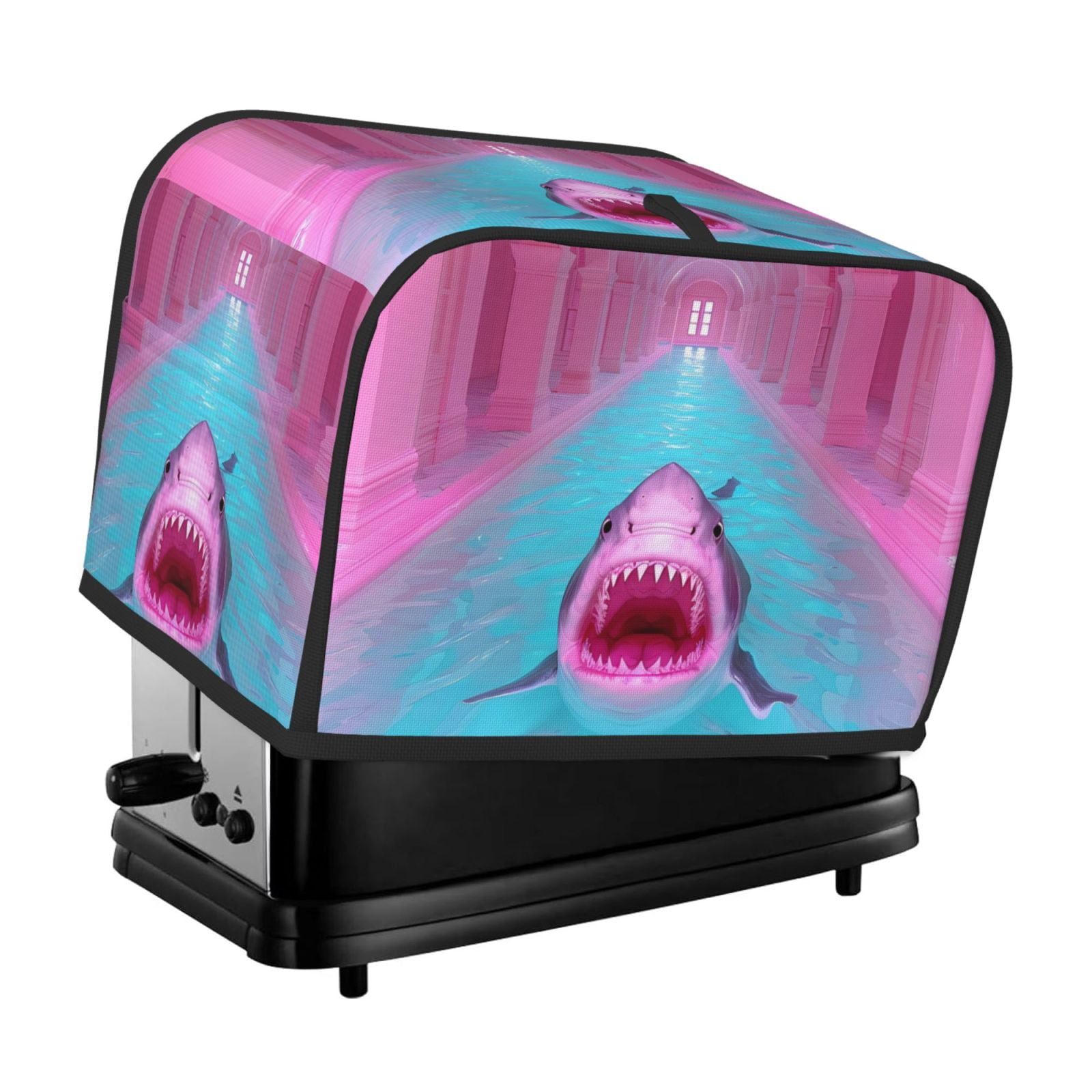 Toaster Covers 2 Slice, Pink Shark Pool Fantasy Waterproof Bread ...