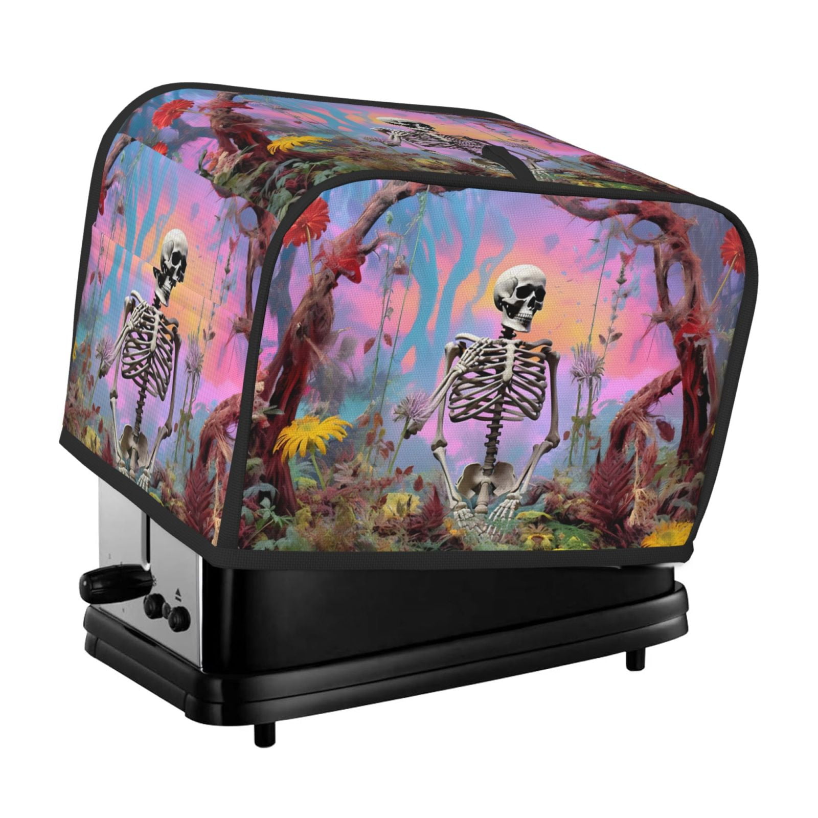 Toaster Covers 2 Slice, Pink Sky Sunflower Skull Waterproof Bread ...