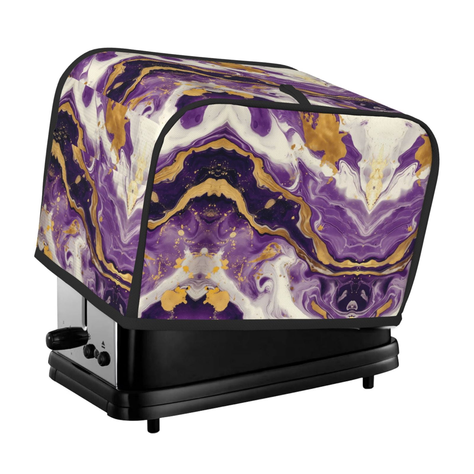 Toaster Covers 2 Slice, Purple Gold Marble Swirls Waterproof Bread ...