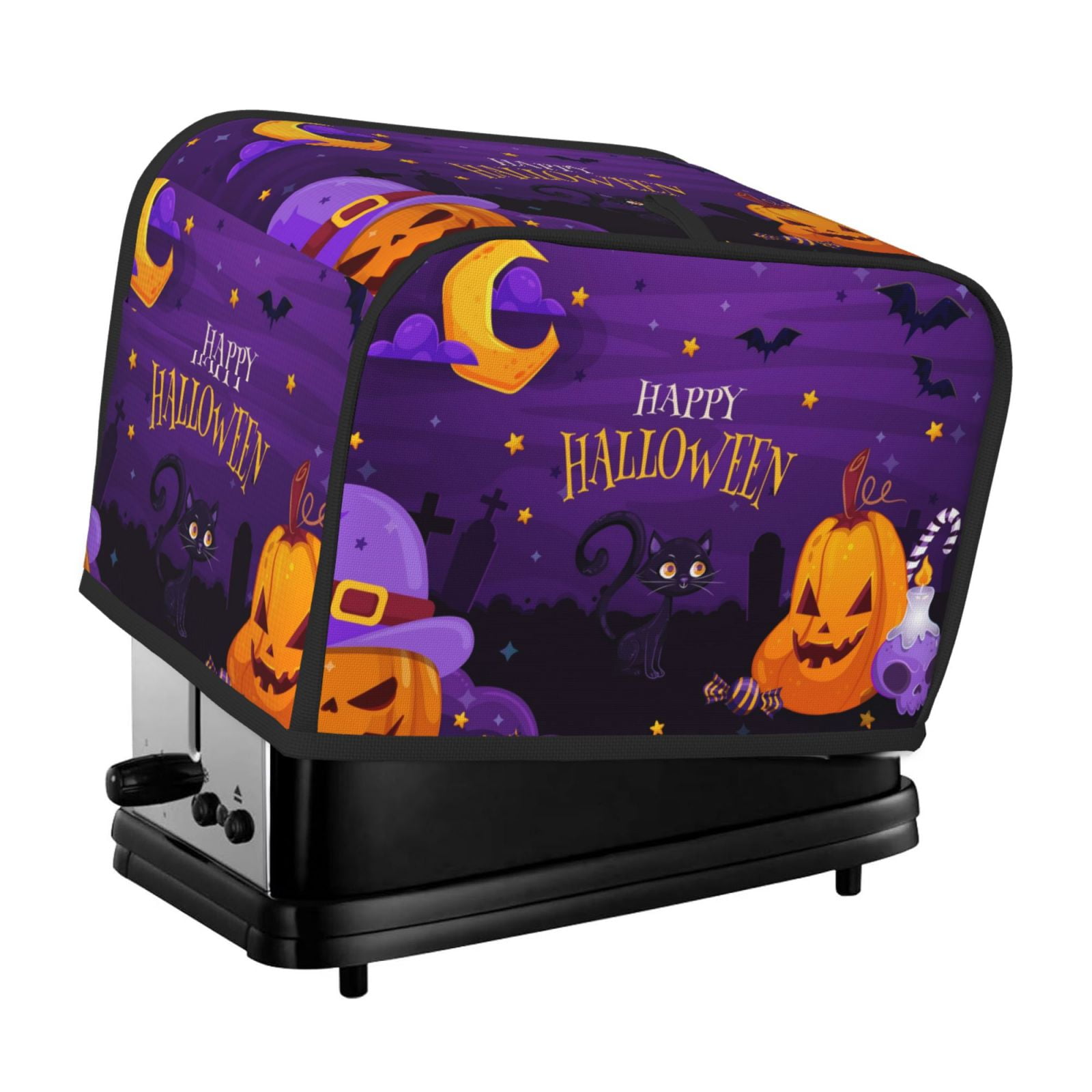 Toaster Covers 2 Slice, Purple Happy Halloween Waterproof Bread Machine ...