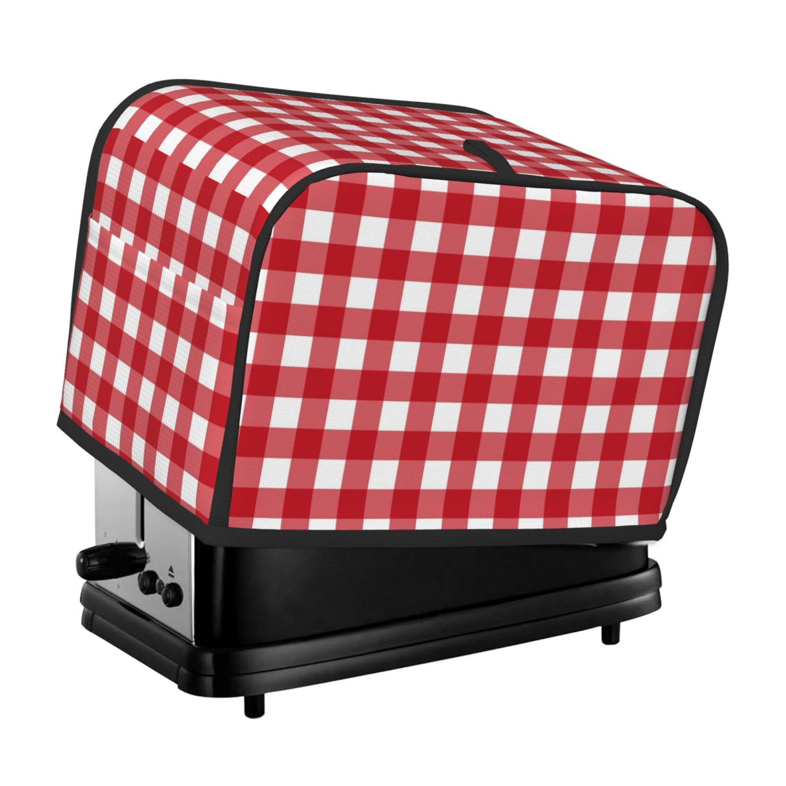 Toaster Covers 2 Slice, Red Checkboard Waterproof Bread Machine Cover ...