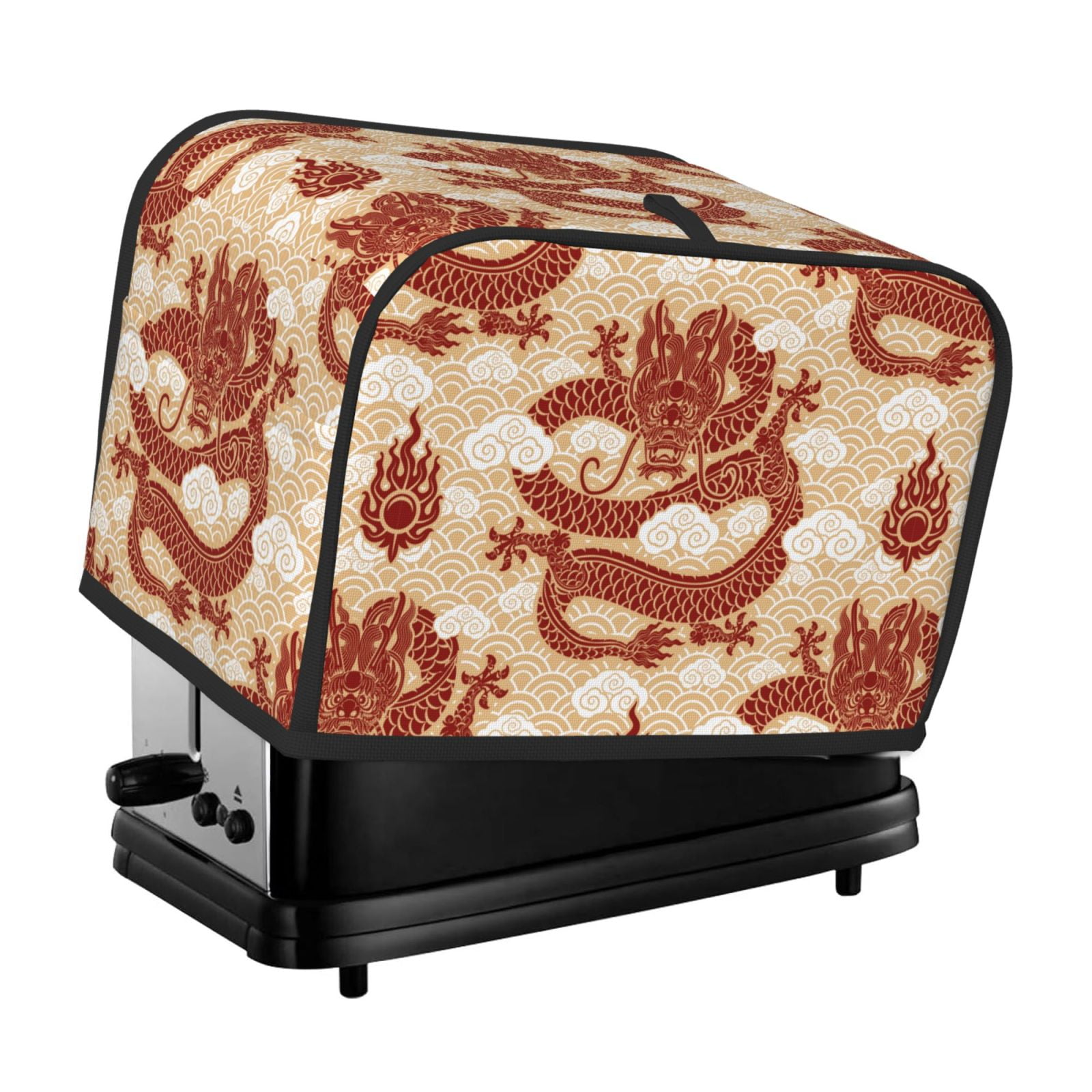 Toaster Covers 2 Slice, Red Golden Dragon Clouds Waterproof Bread ...