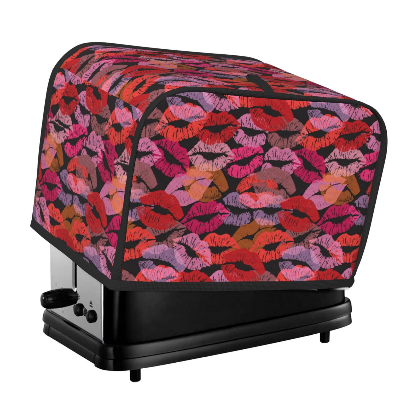 Toaster Covers 2 Slice, Red Lips Kissing Waterproof Bread Machine Cover ...