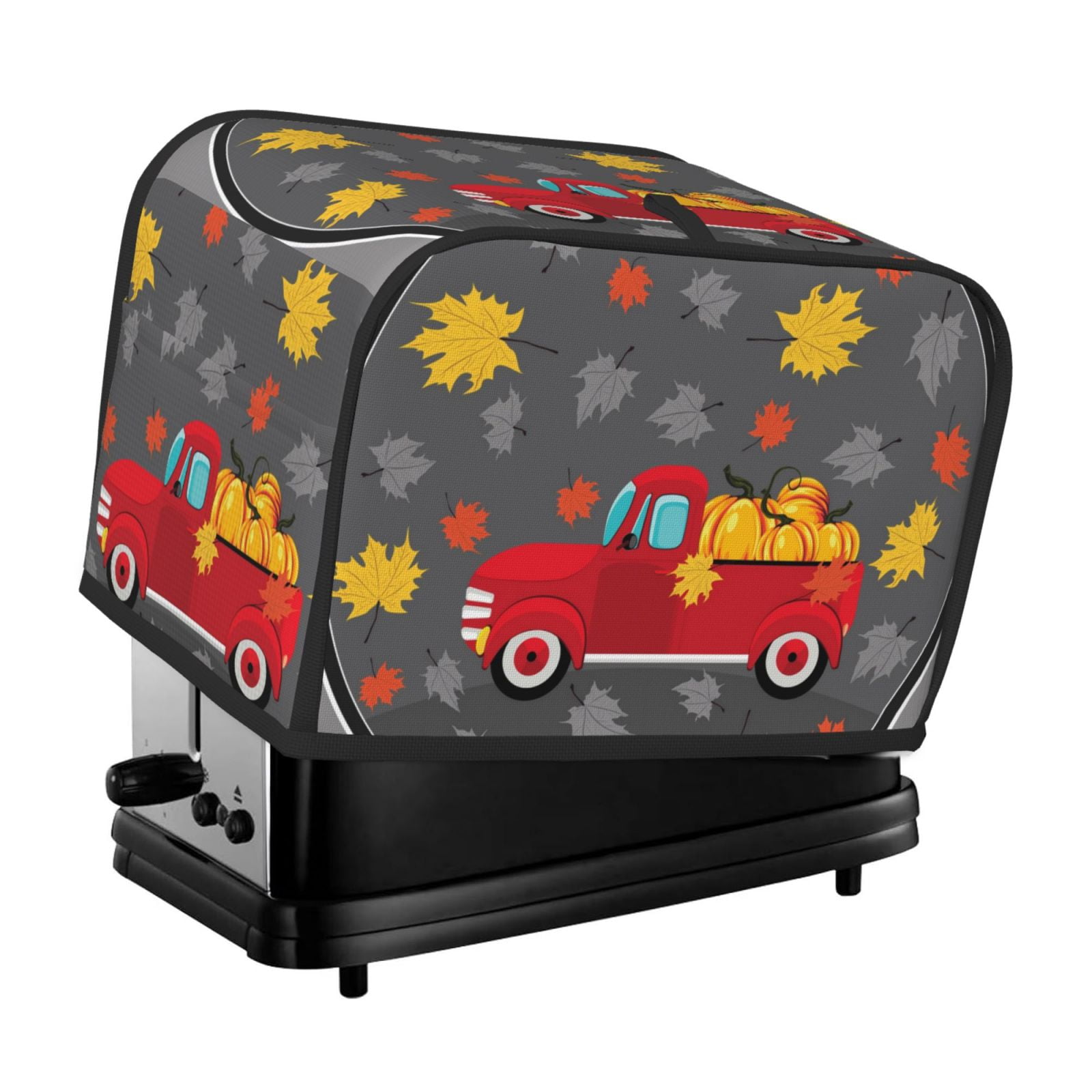 Toaster Covers 2 Slice, Red Pickup Truck With Pumpkins Waterproof Bread ...
