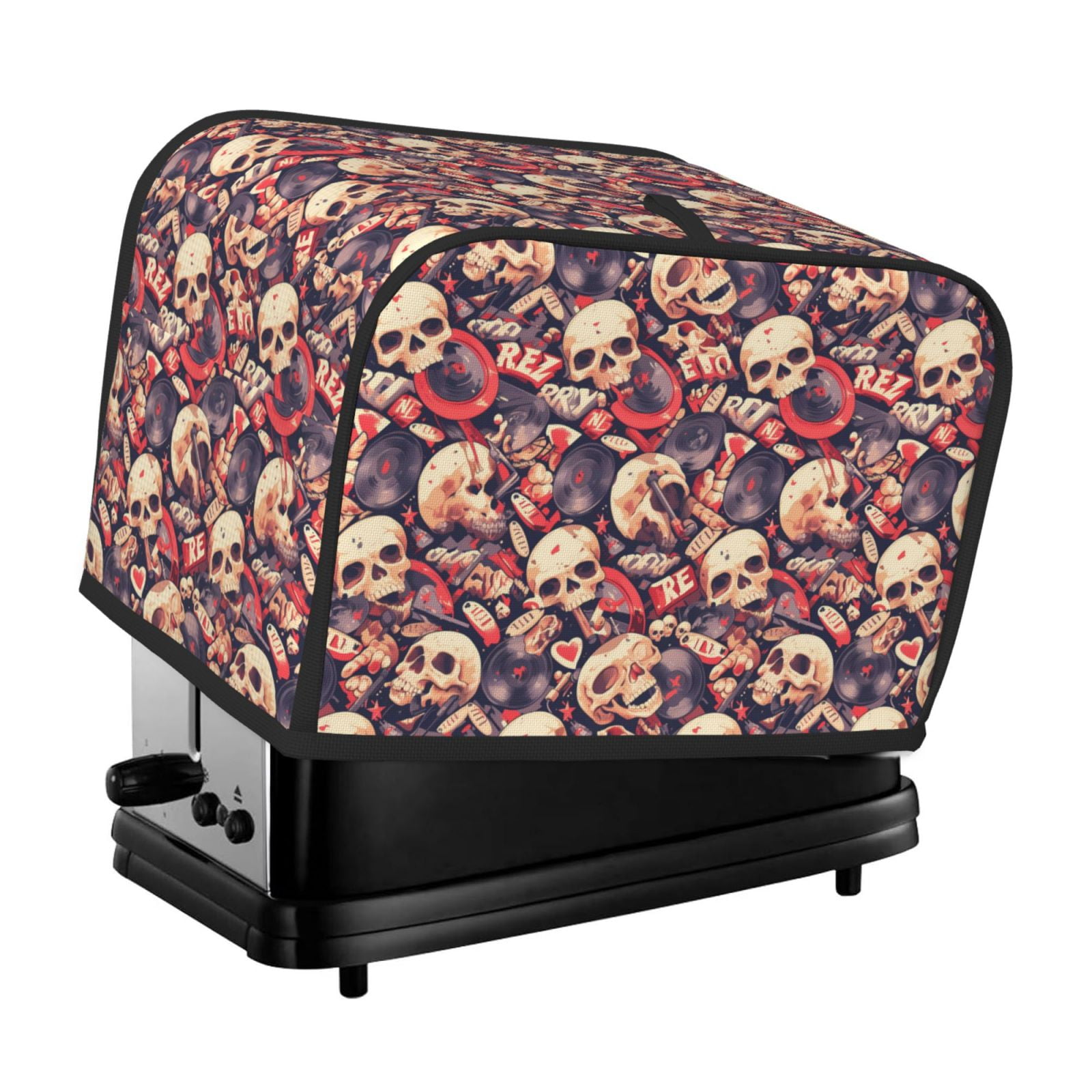 Toaster Covers 2 Slice, Skull rock record artist Waterproof Bread ...