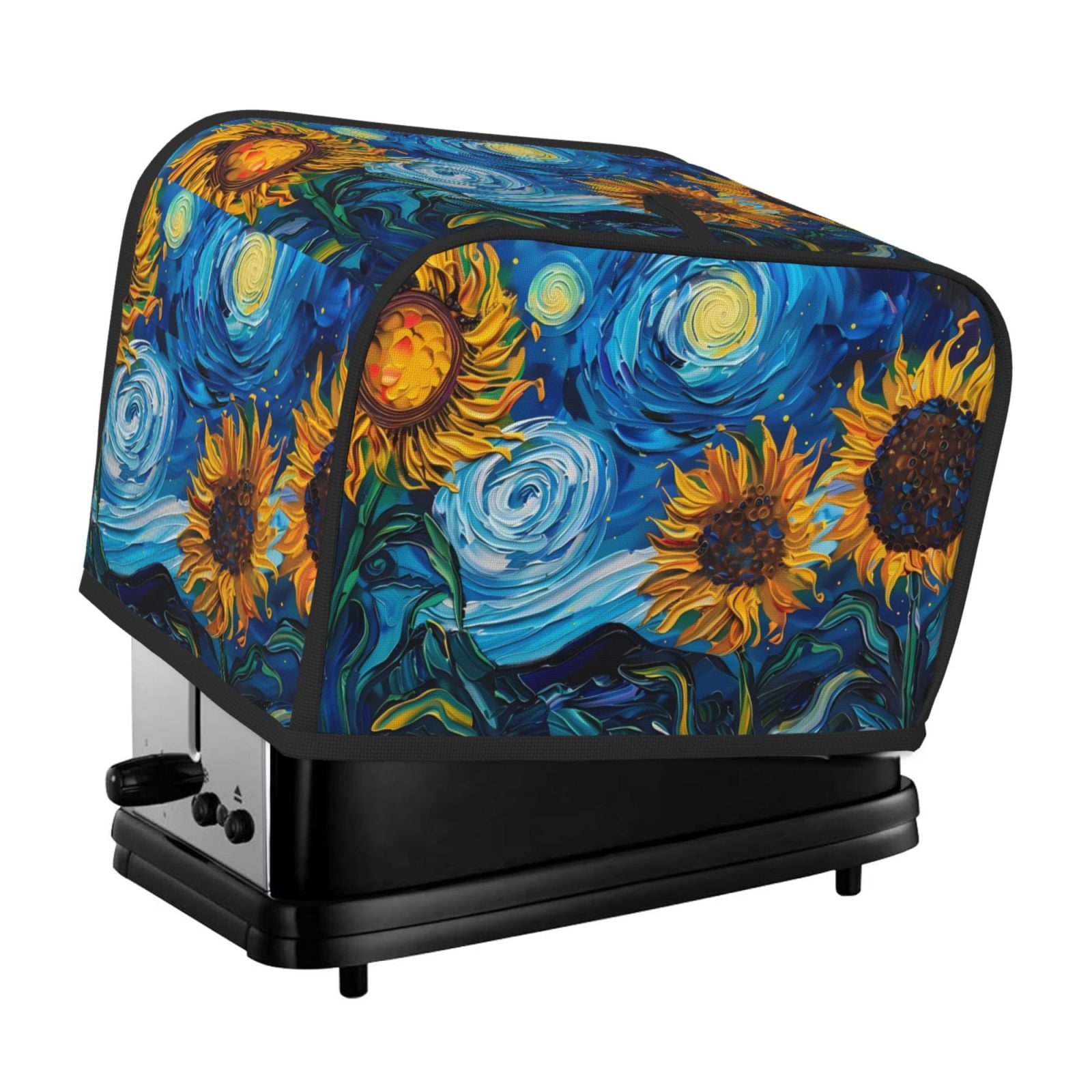 Toaster Covers 2 Slice, Starry Night Sunflower Field Waterproof Bread ...