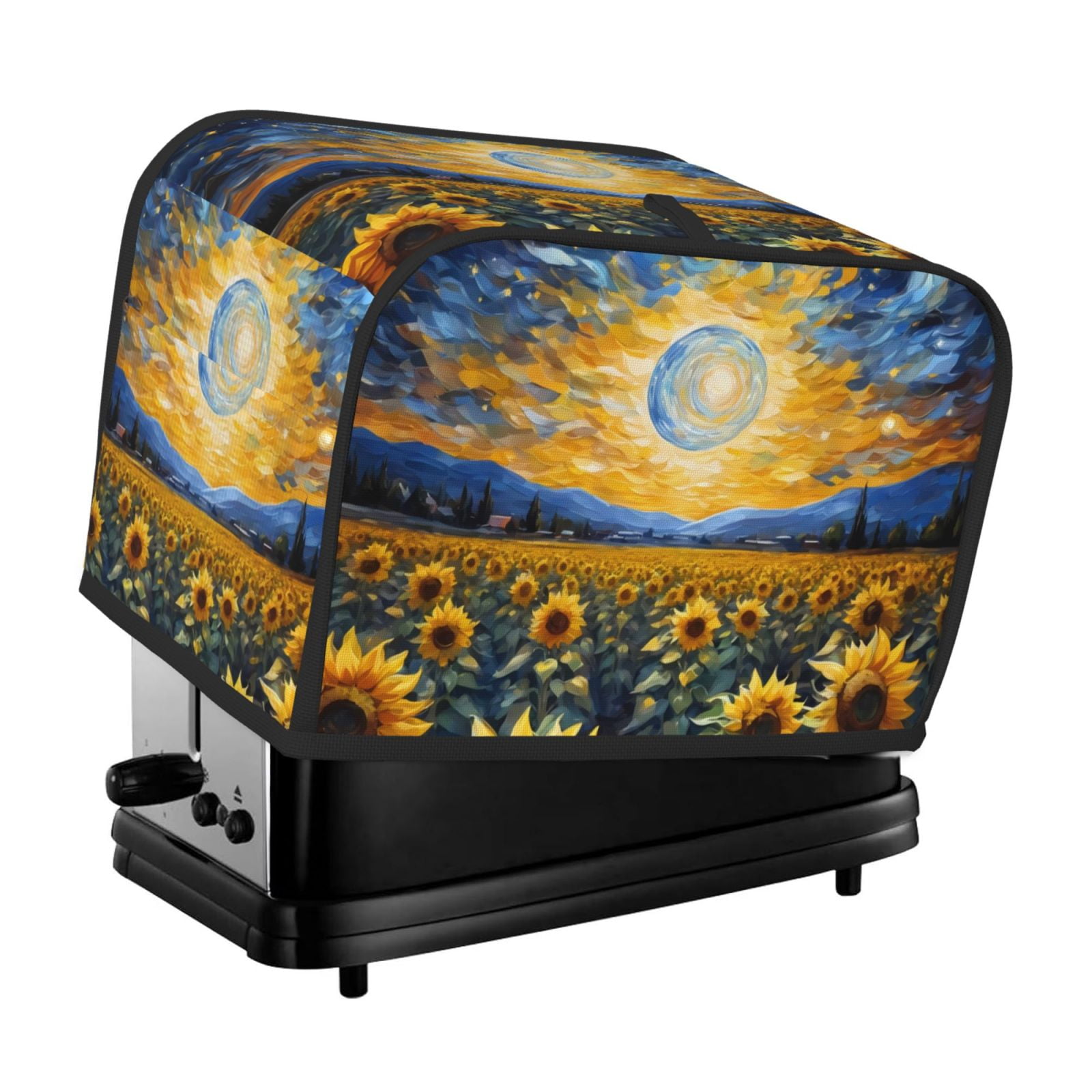 Toaster Covers 2 Slice, Starry Sky Moon Sunflower Waterproof Bread ...