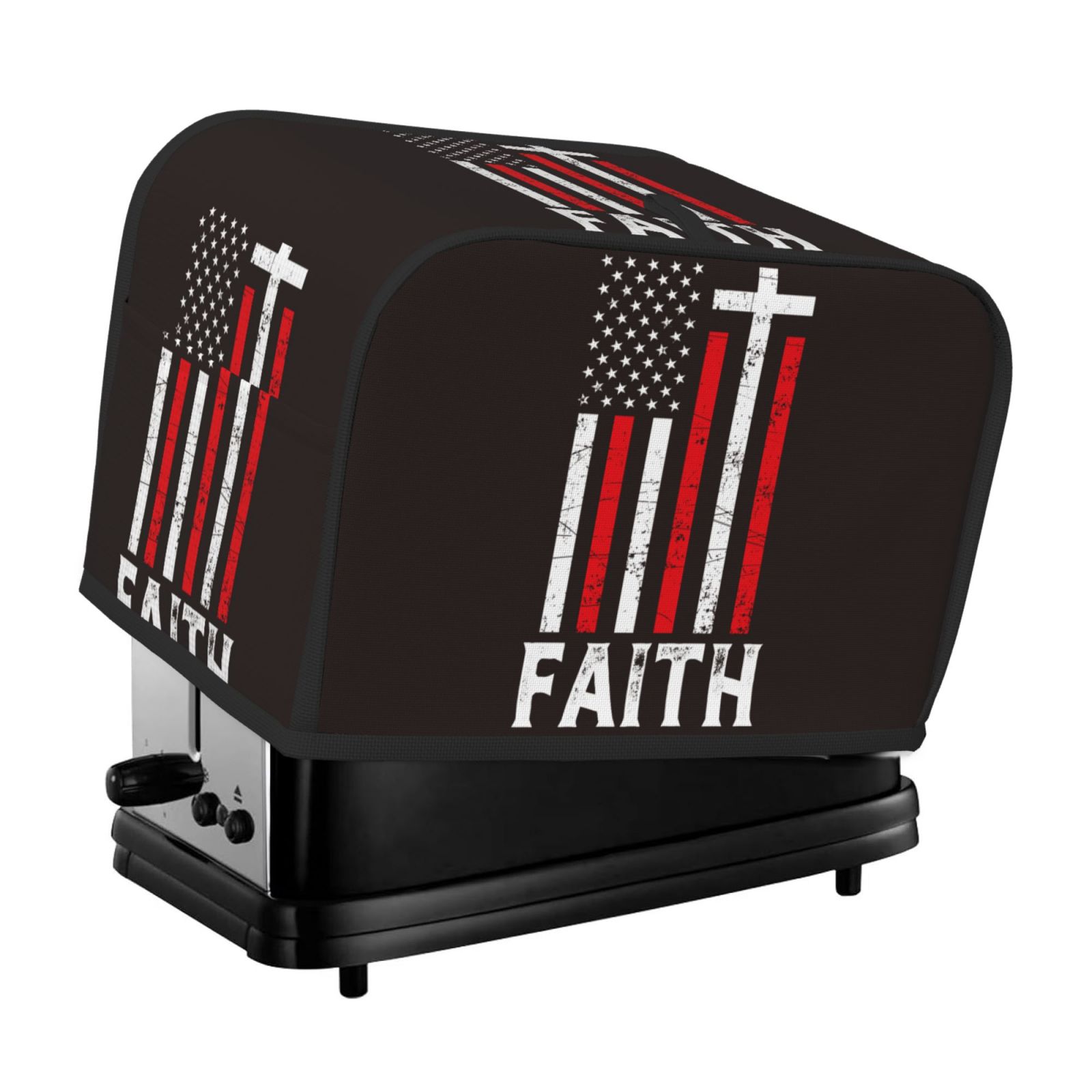 Toaster Covers 2 Slice, USA Flag Cross Waterproof Bread Machine Cover ...