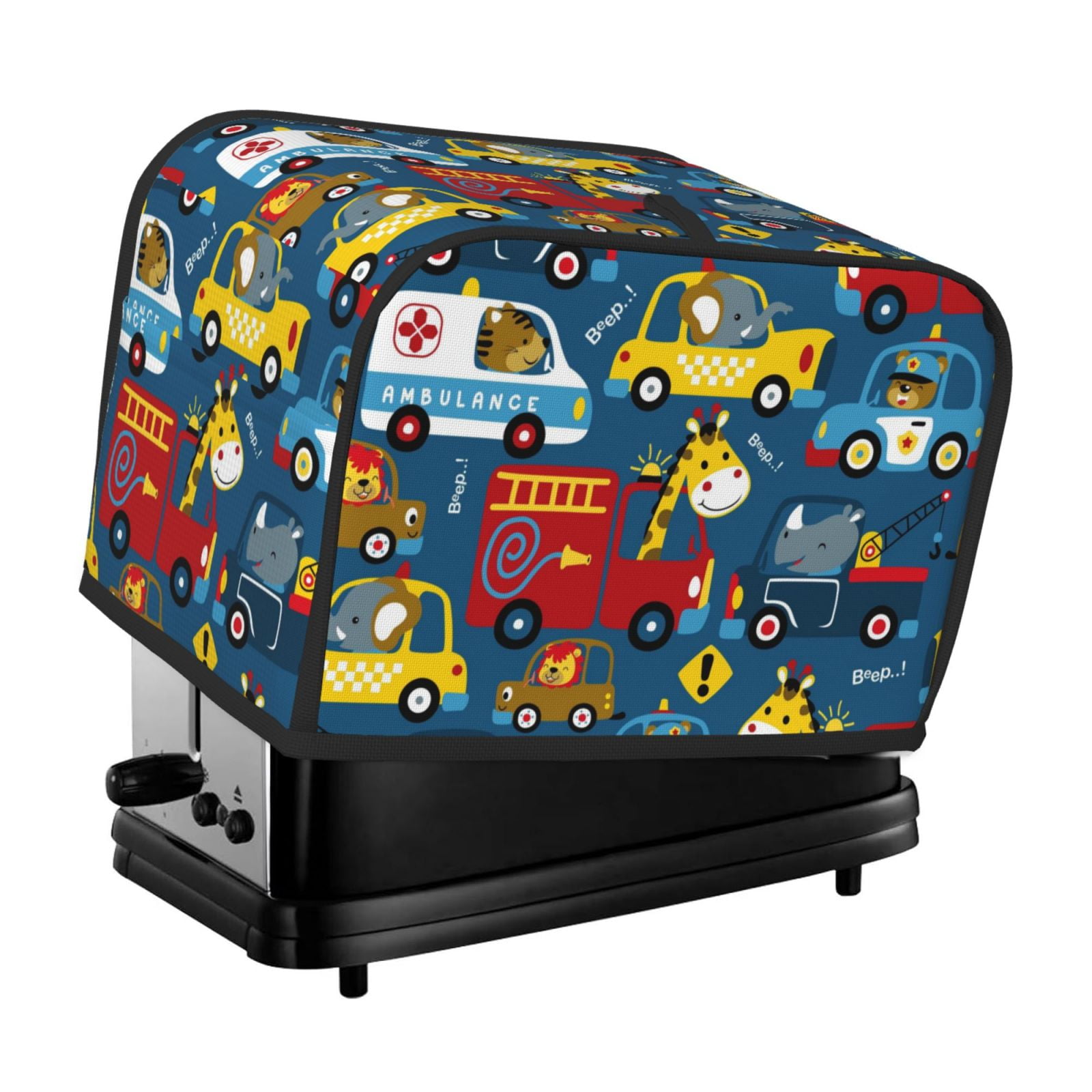 Toaster Covers 2 Slice, Vehicles Cartoon Waterproof Bread Machine Cover ...