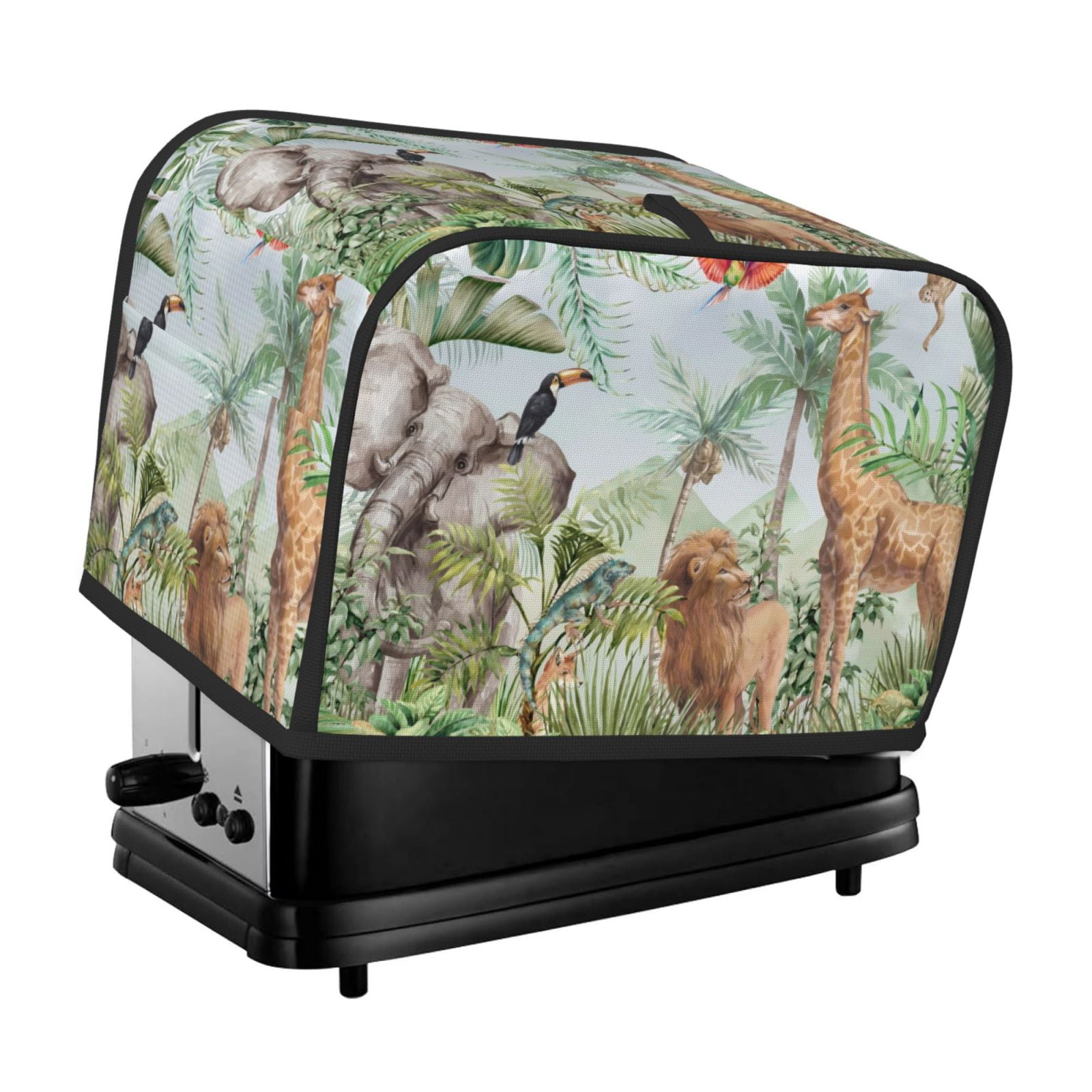 Toaster Covers 2 Slice, Watercolor African Animals Wildlife Waterproof ...