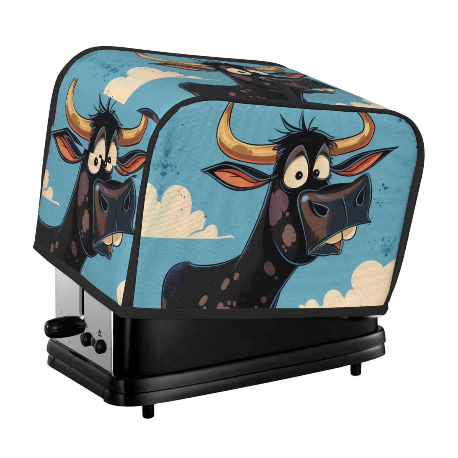 Toaster Covers 2 Slice, Whimsical Cartoon Cow Waterproof Bread Machine ...