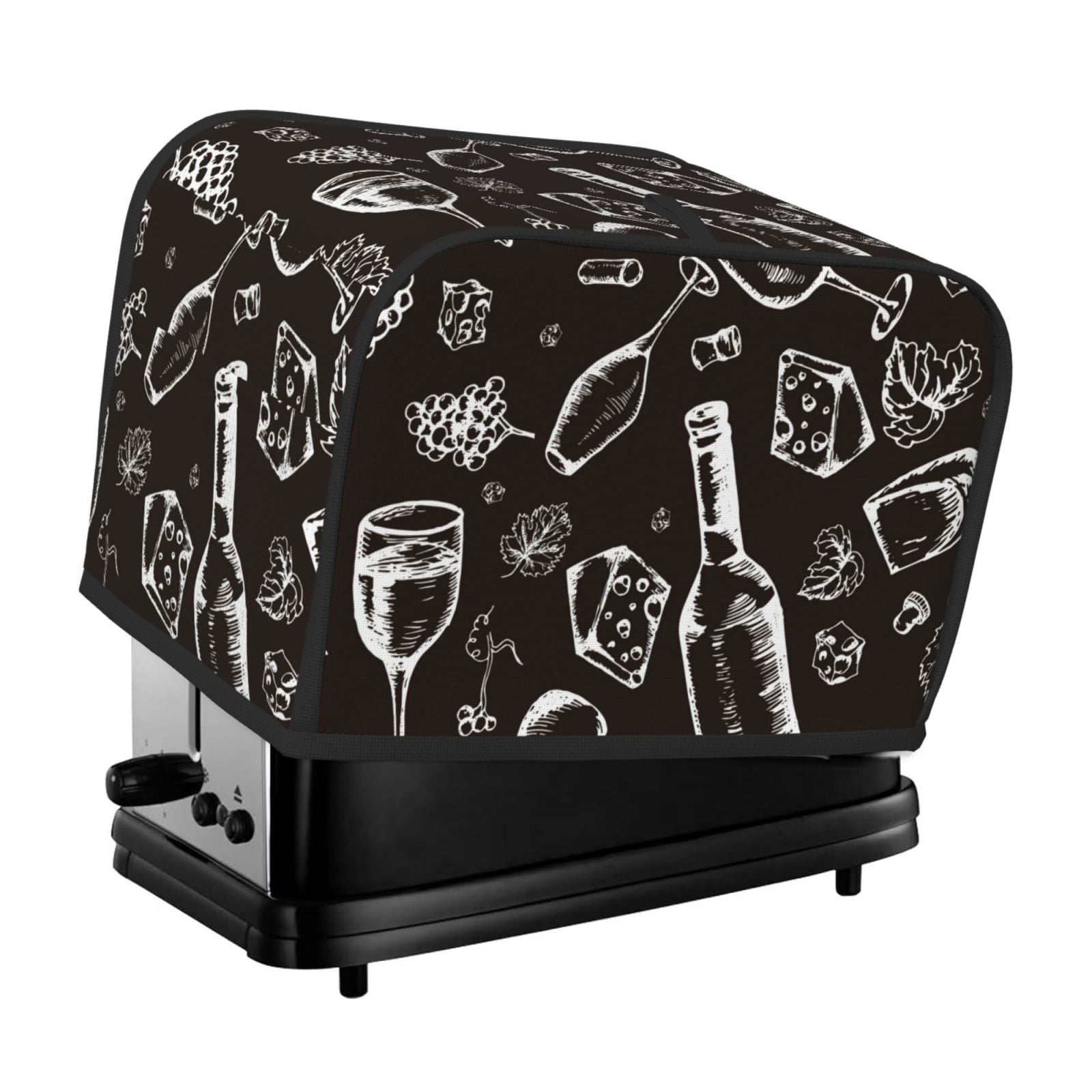 Toaster Covers 2 Slice, Wine Seamless Waterproof Bread Machine Cover ...