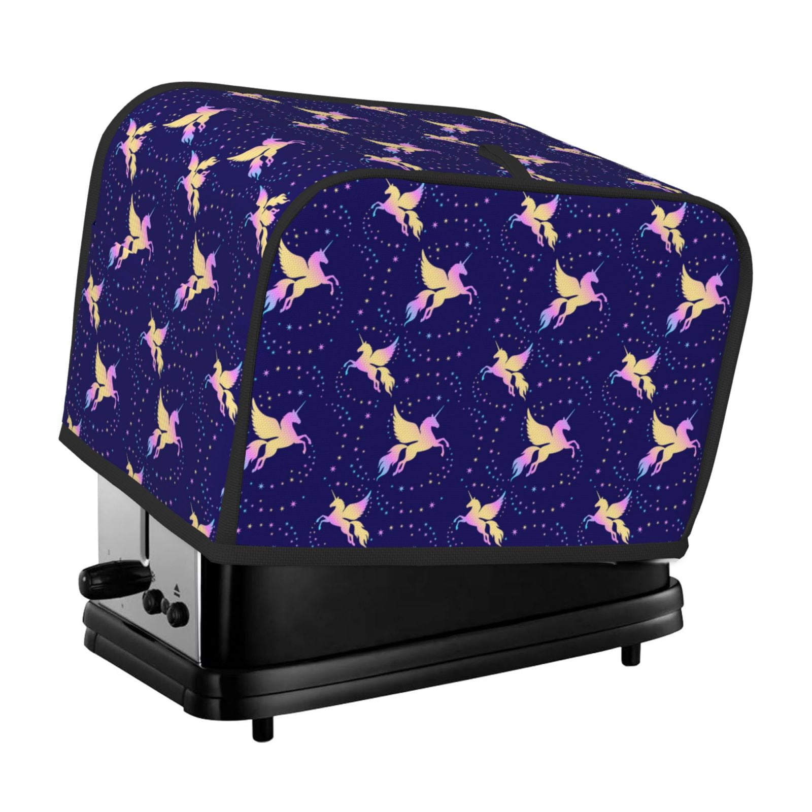 Toaster Covers 2 Slice, Winged horse purple starry sky Waterproof Bread ...