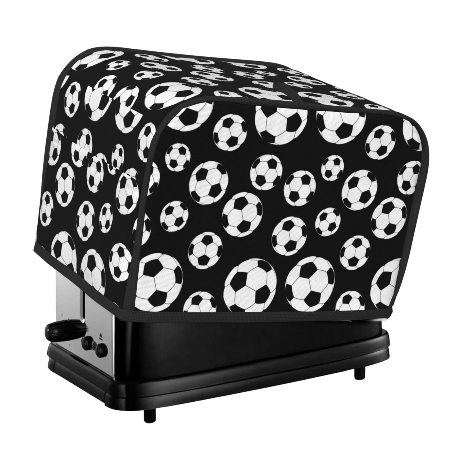 Toaster Covers 2 Slice, black white soccer football Waterproof Bread ...