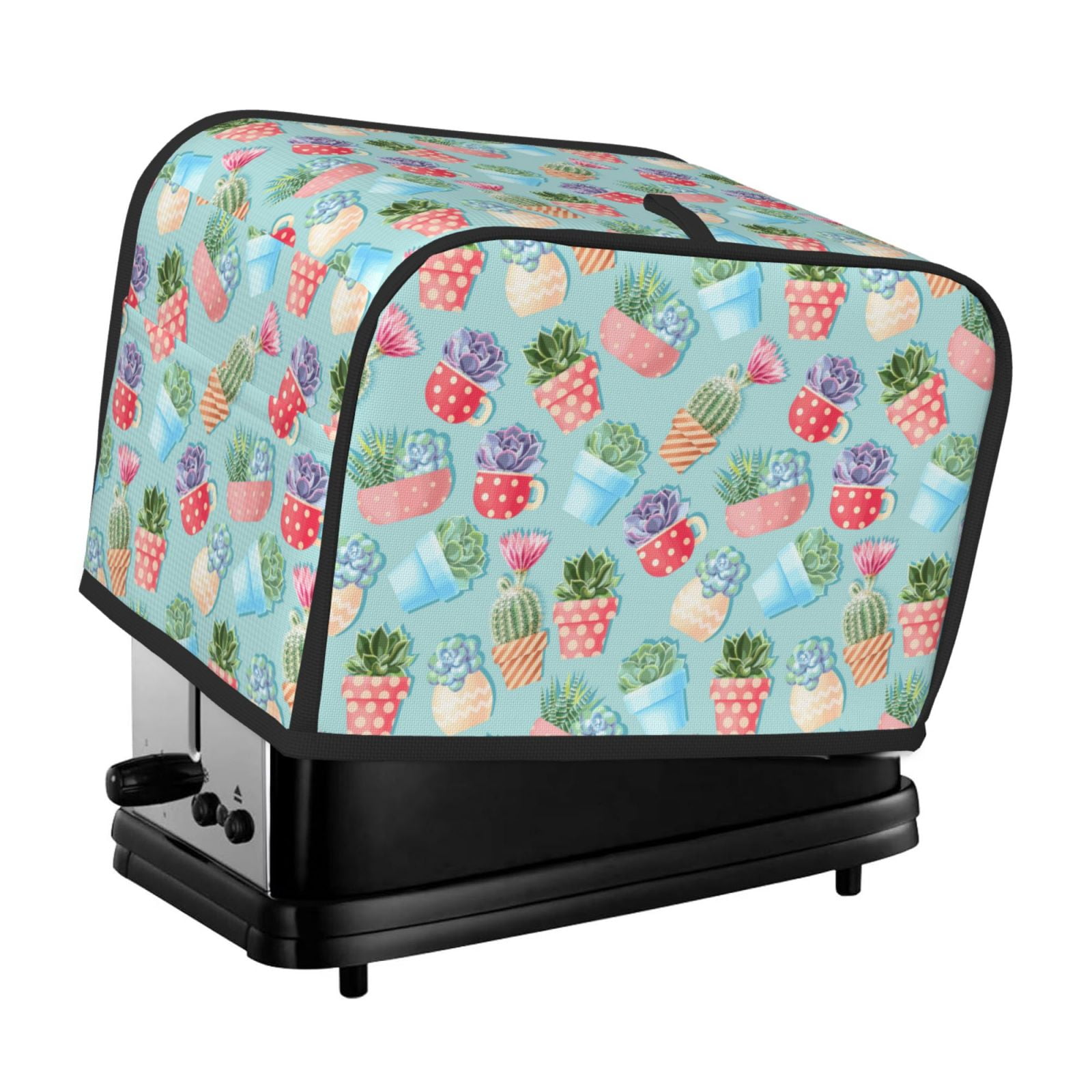 Toaster Covers 2 Slice, blue Cactus potted plant Waterproof Bread ...