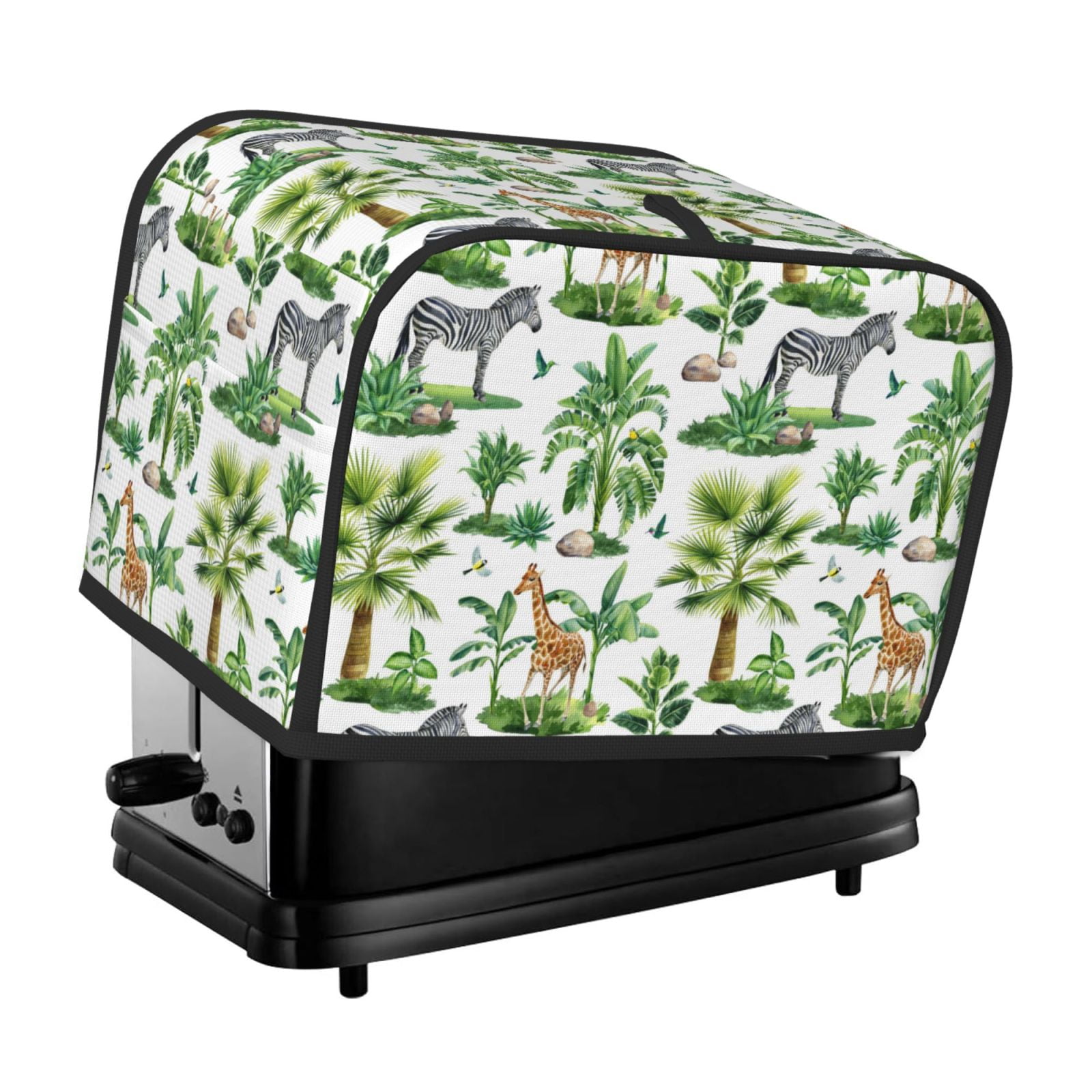 Toaster Covers 2 Slice, zebra Giraffe Tropical palm tree Waterproof ...