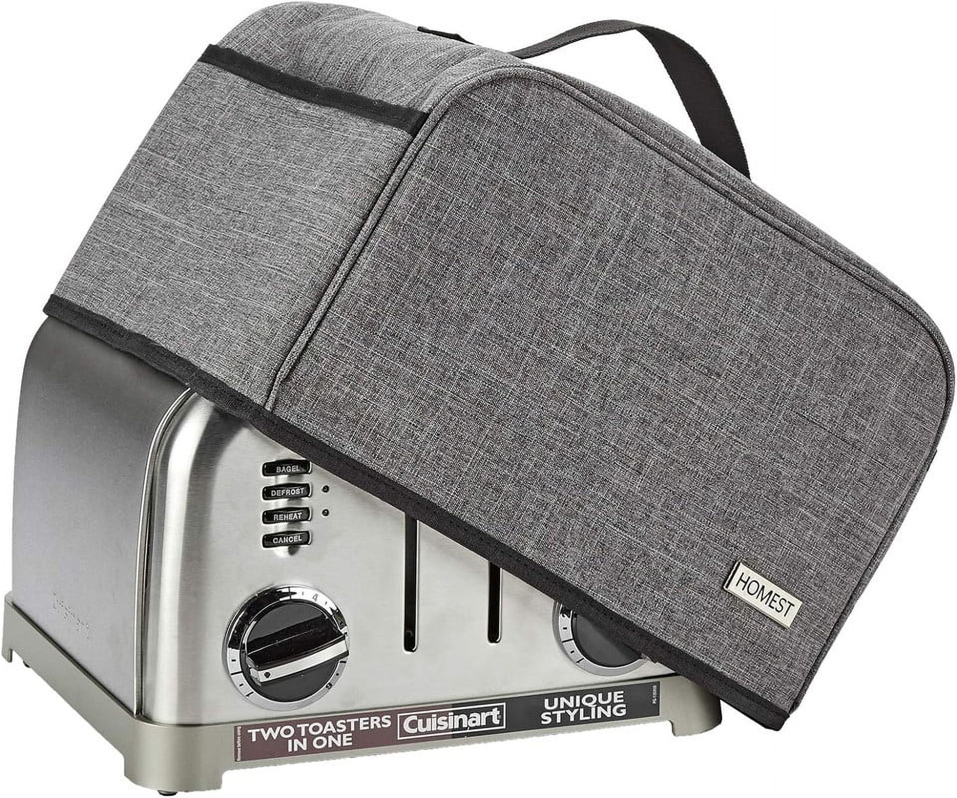 Toaster Dust Cover with Pockets Compatible with Cuisinart 4 Slice ...