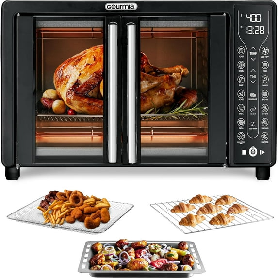 Toaster Oven Air Fryer Combo 17 cooking presets 1700W french door ...