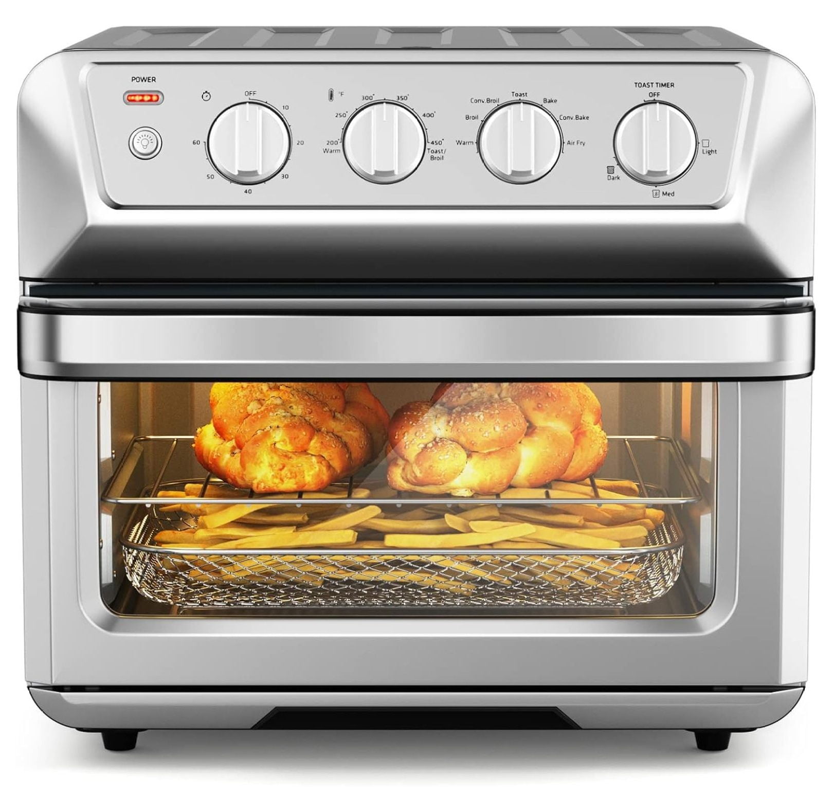 Toaster Oven Air Fryer Combo 21.5 Quart, Xl Large Convection Countertop ...
