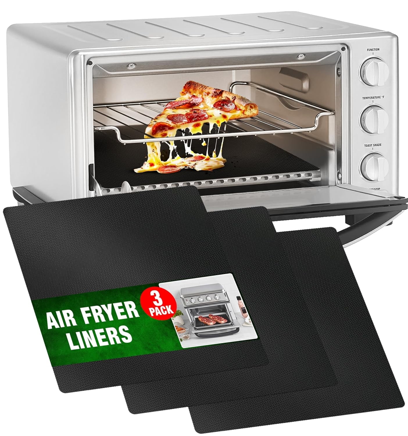 Toaster Oven Liners Reusable for Ninja Air Fryer Bottom Heat Resistant ...