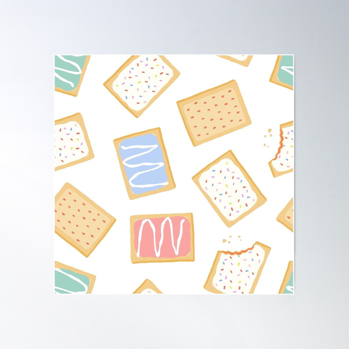 Toaster Pastry - White Poster Wall Art, Modern Wall Decor For Living ...