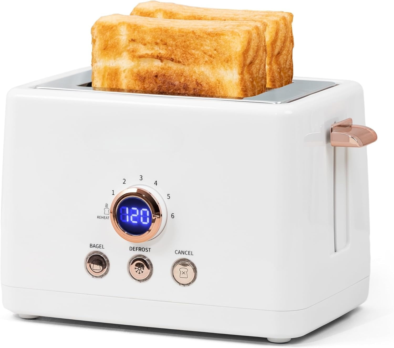 Toaster, Retro Bread Toaster with Display, Extra Wide Slots Toasters ...