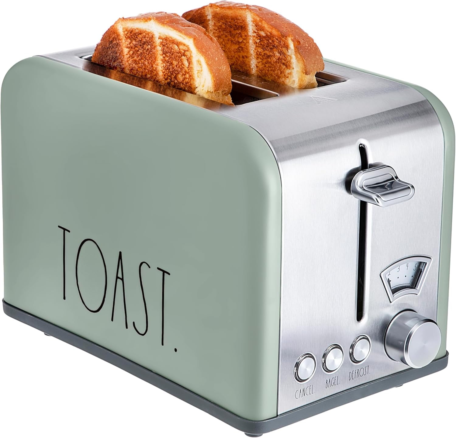Toaster, Stainless Steel 2 Slice Square Toaster, Wide Slot with 5 ...