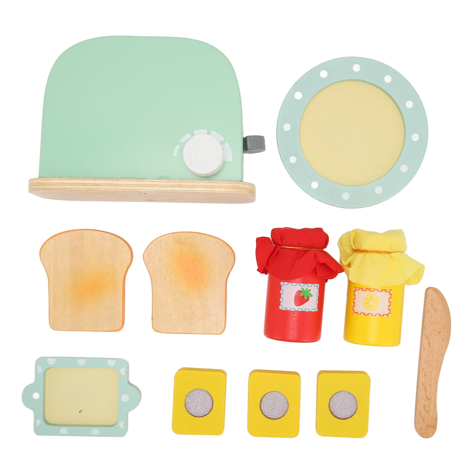 Toaster Toy Set Safe Durable Solidwood Round Edges Hand Eye ...