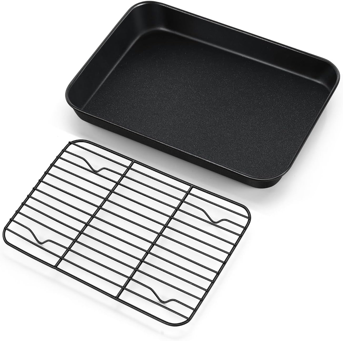 Toaster baking tray with stand, 9.25 x 7 x 1 inch carbon steel mini ...