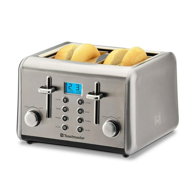 Toastmaster 4-Slice Stainless-Steel Toaster with Wide Slots - Walmart.com