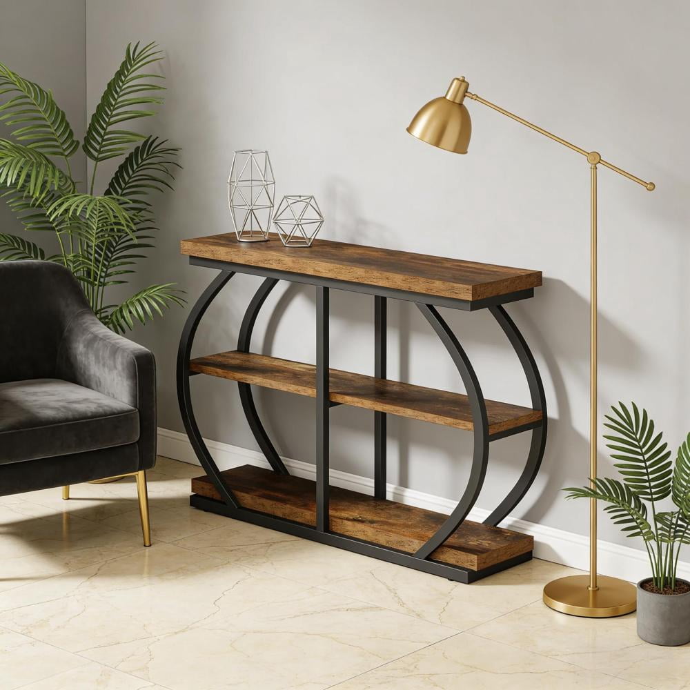 Toauuo 41.3" Ample Storage Entryway Console Table, Modern Industrial ...