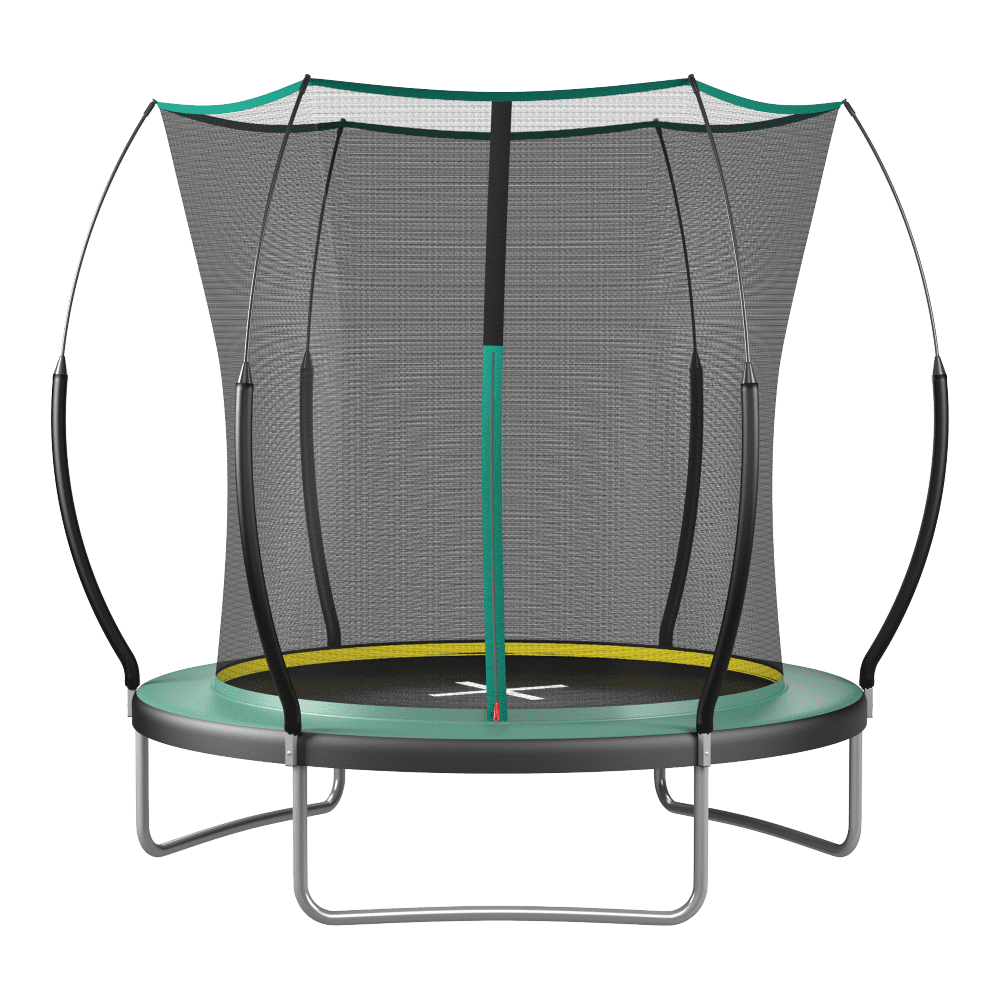 Toauuo 8FT Green Springfree No Gap Trampoline, Galvanized Steel Frame ...