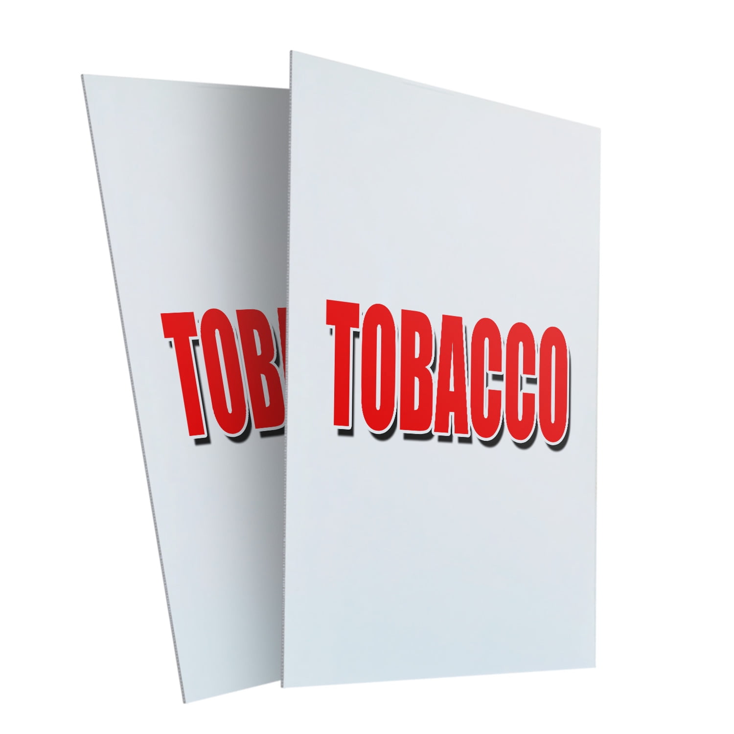 Tobacco (2-PACK) 24" x 36" Plastic Signs | Sign Insert 4mm Corrugated ...