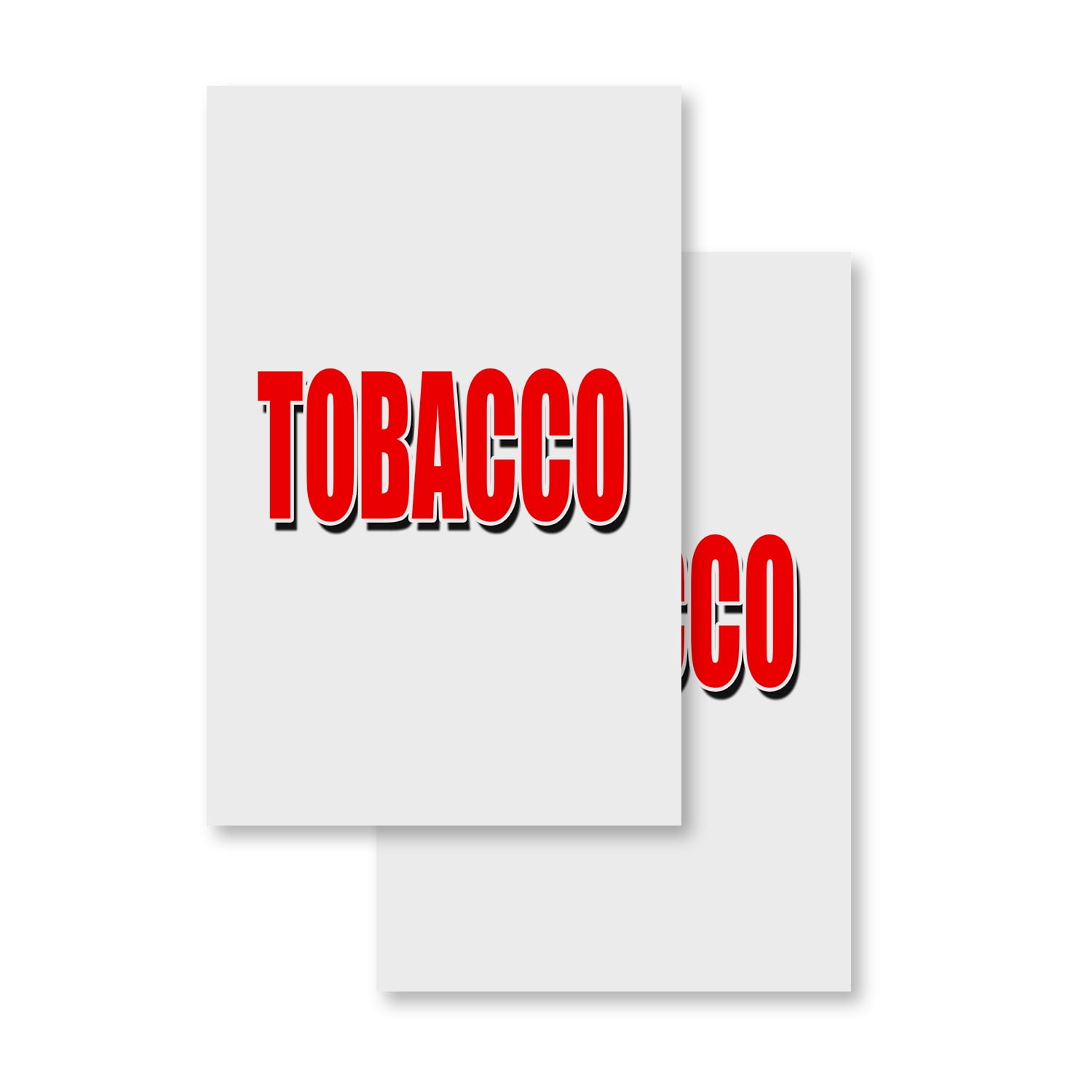 Tobacco (2-PACK) 24" x 36" Vinyl Decals | Sign Insert Peel & Stick ...