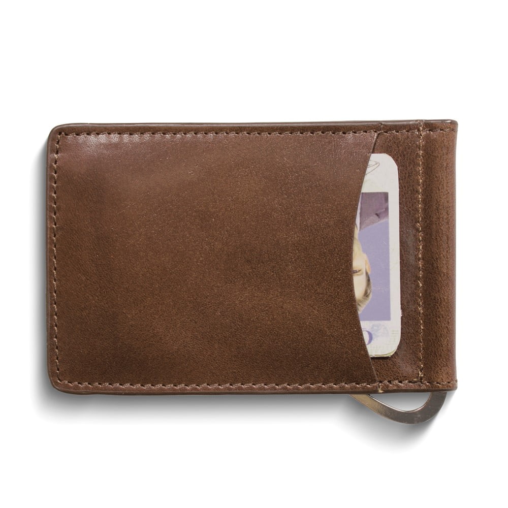 Tobacco Brown Italian Leather Razor Wallet with ID Window and Engraving ...
