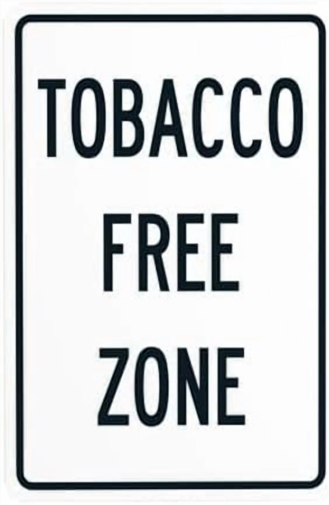 Tobacco Free Zone Warning Sign, Metal Signs for Business Home Outdoor ...