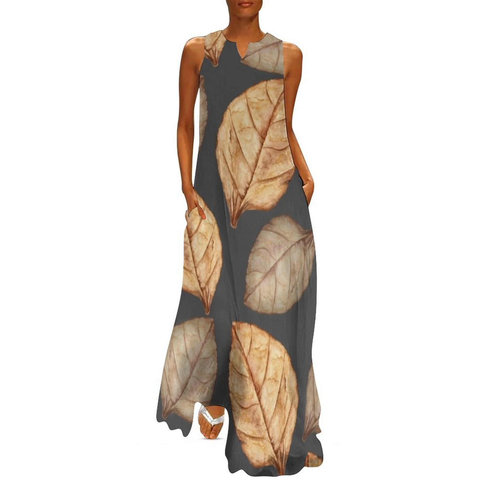 Tobacco Leaves Long Dress Eving gown clothes for woman Wom long dress ...