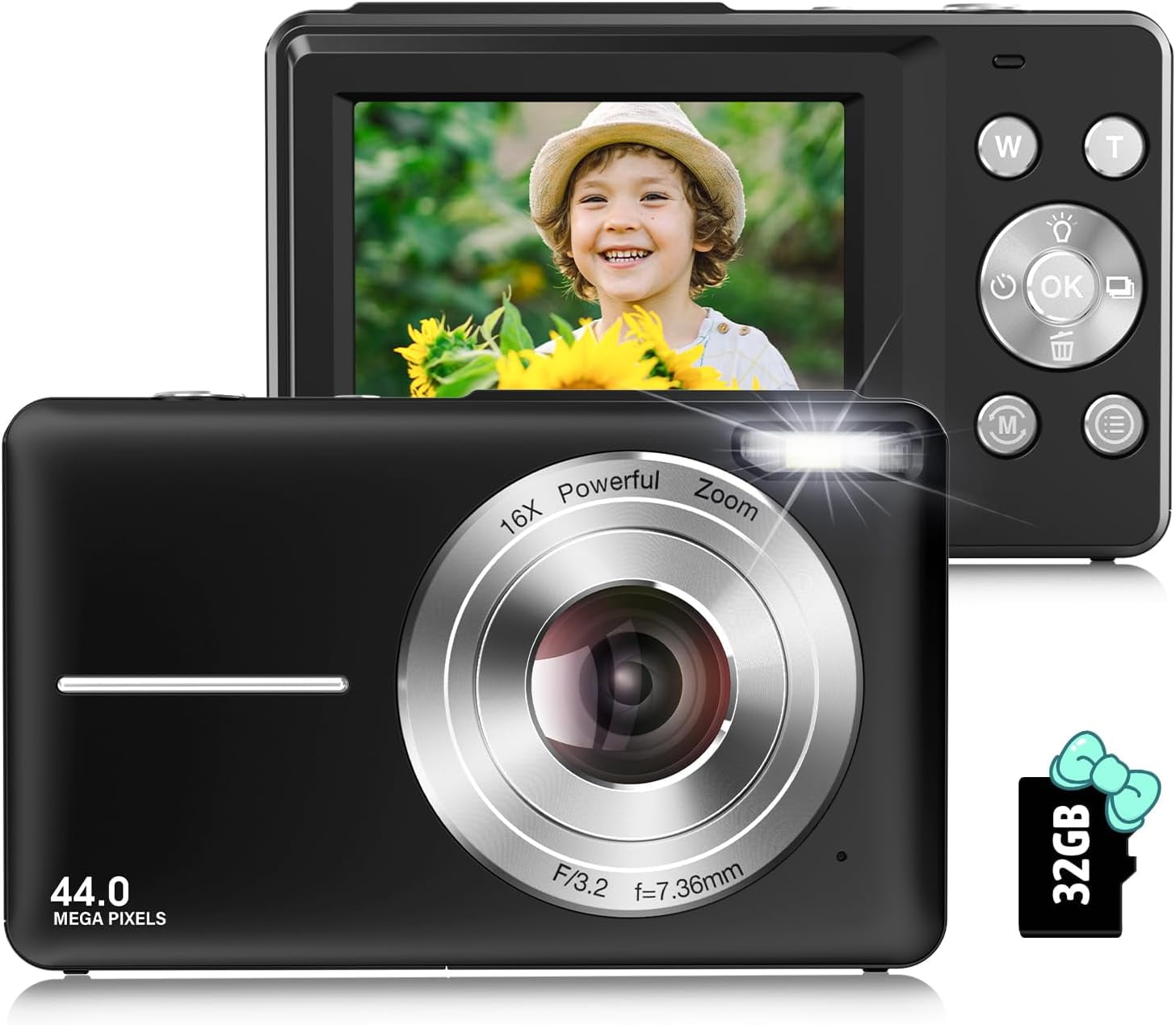 Toberto Digital Camera, FHD 1080P Digital Camera for Kids with 16X Zoom ...