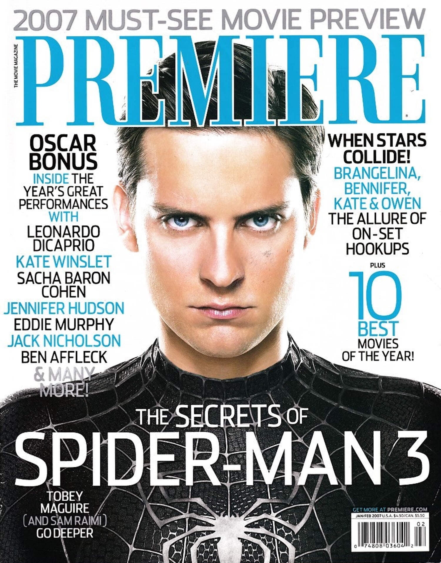Tobey Maguire Spider-Man 3 movie Jan/Feb 2007 Premiere magazine ...