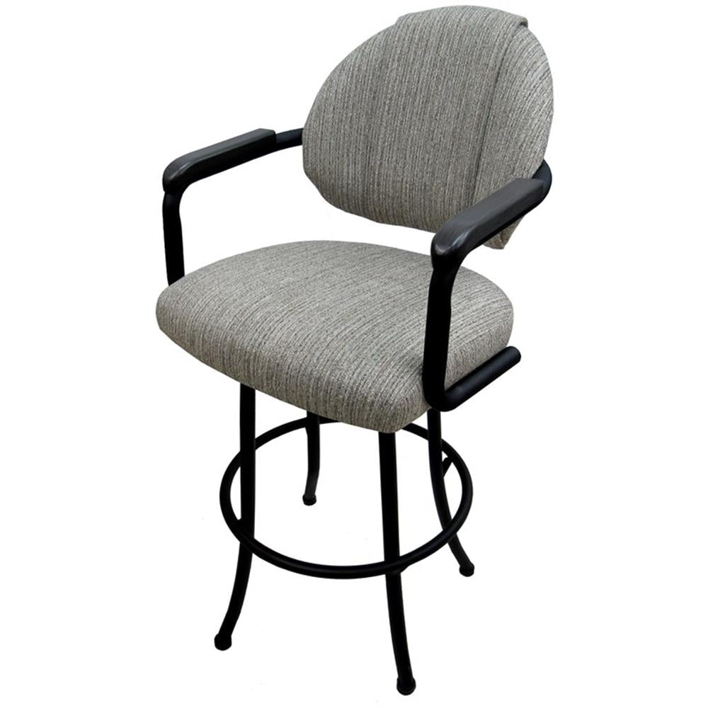 Tobias Designs 26" Indoor Counter Metal Bar Stool with Upholstered Back ...