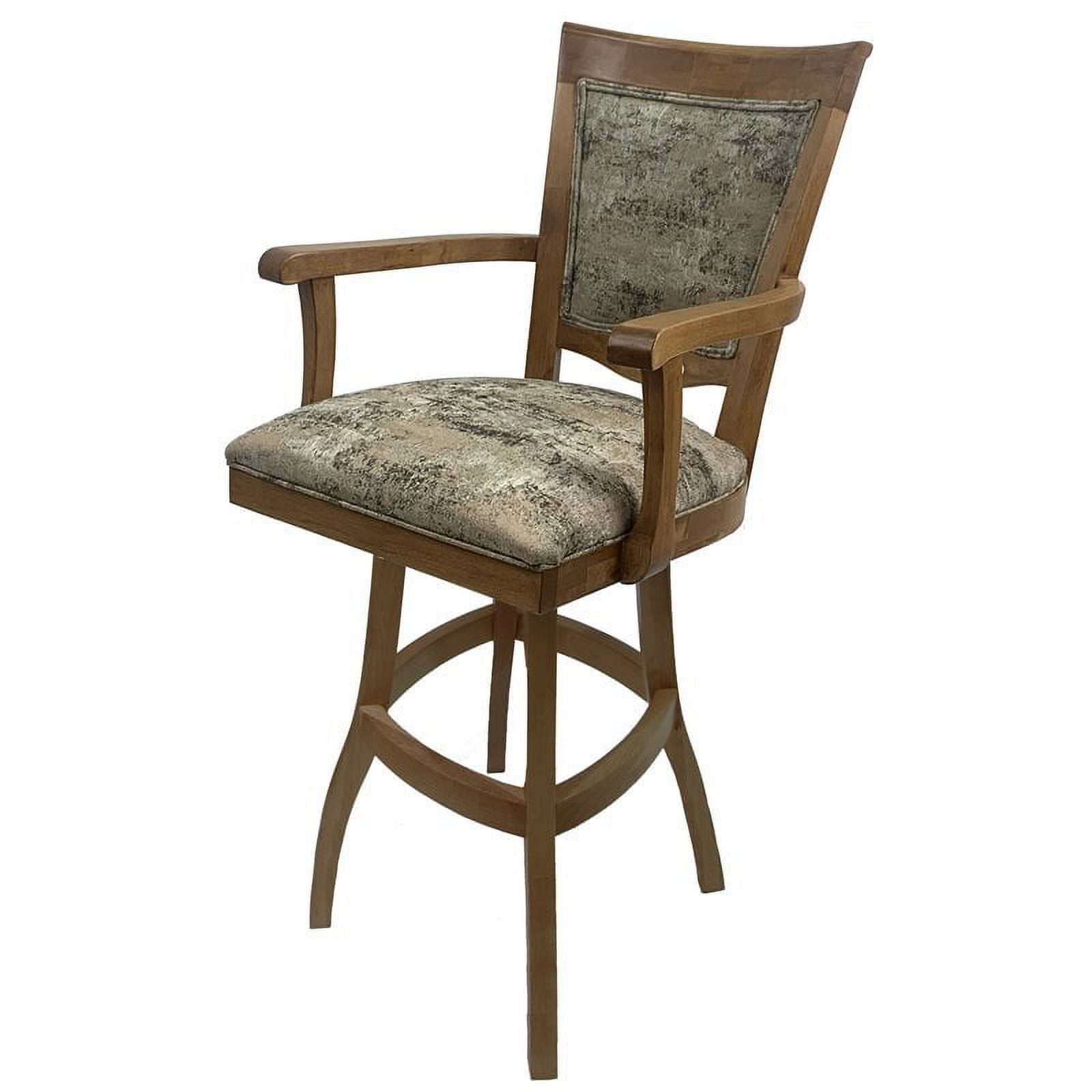 Tobias Designs 34" Swivel Solid Wood Extra Tall Bar Stool in Poet ...