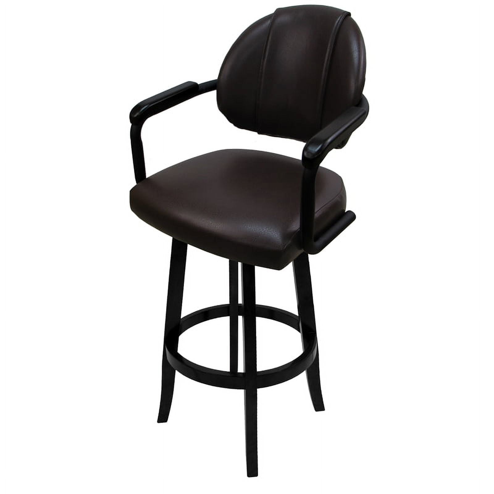 Tobias Designs 35" Metal Extra Tall Bar Stool with Upholstered Back in ...